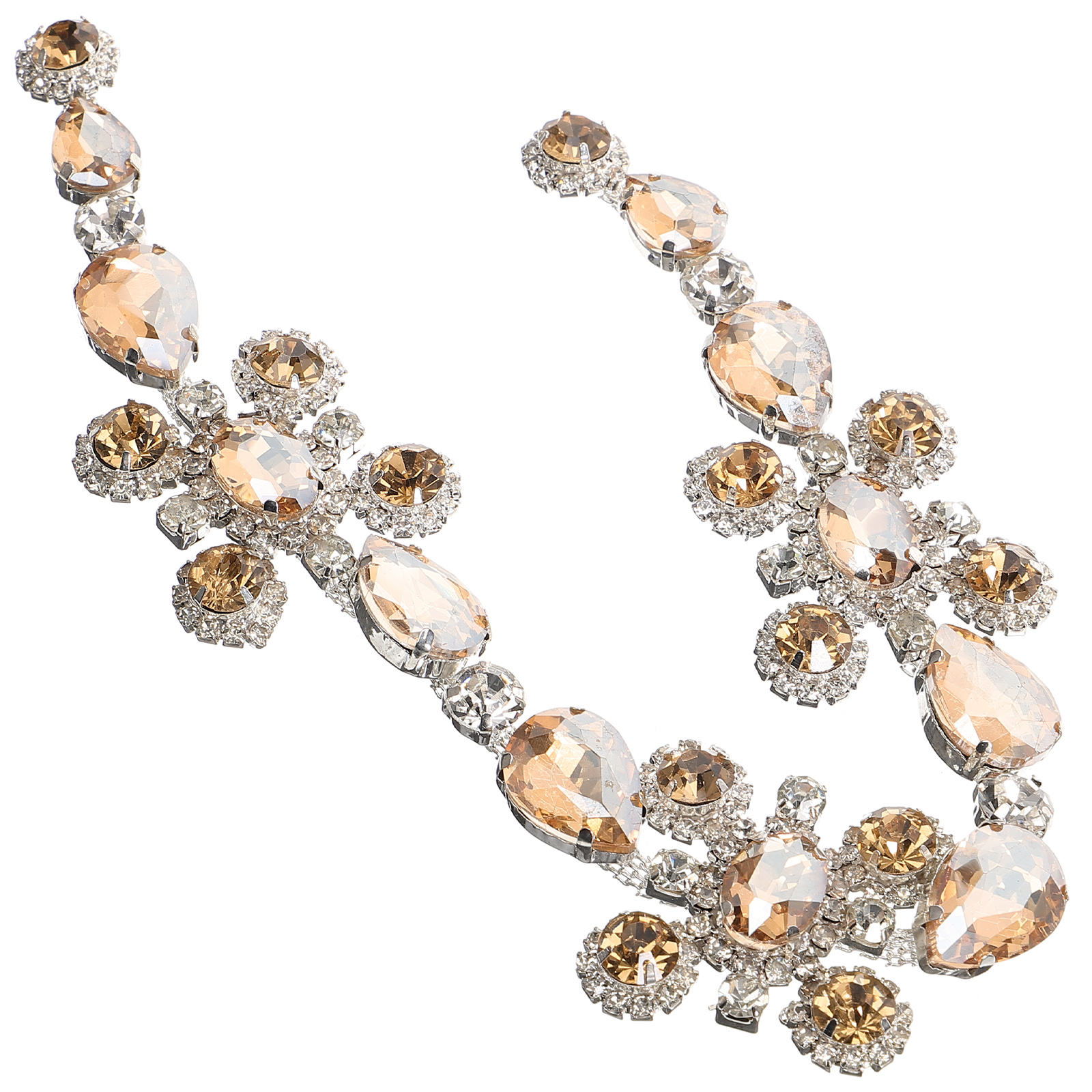 LOLIPPYY Bag Rhinestone Applique Golden Alloy for Women 1Set Bridal ...