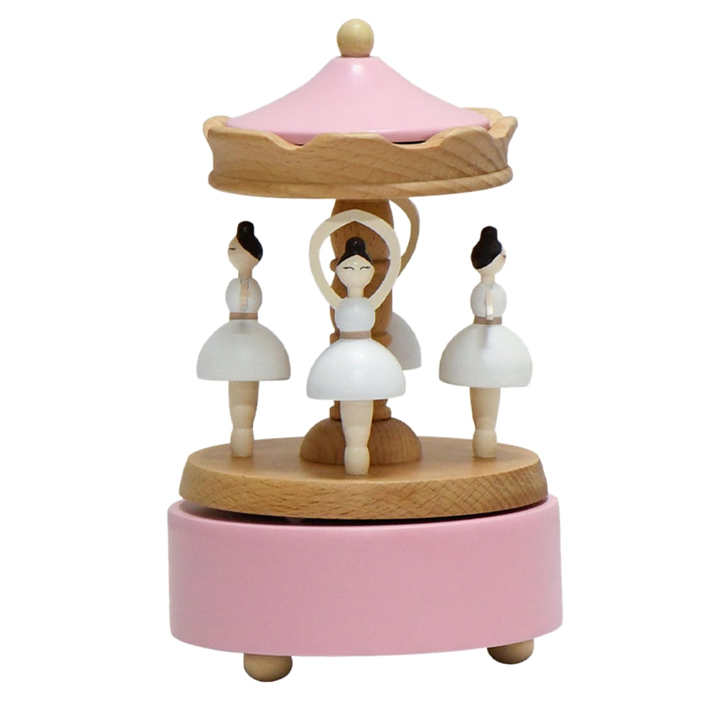 LOLIPPYY Ballerina Music Box: Handmade Wooden Rotating Ballerina Music ...