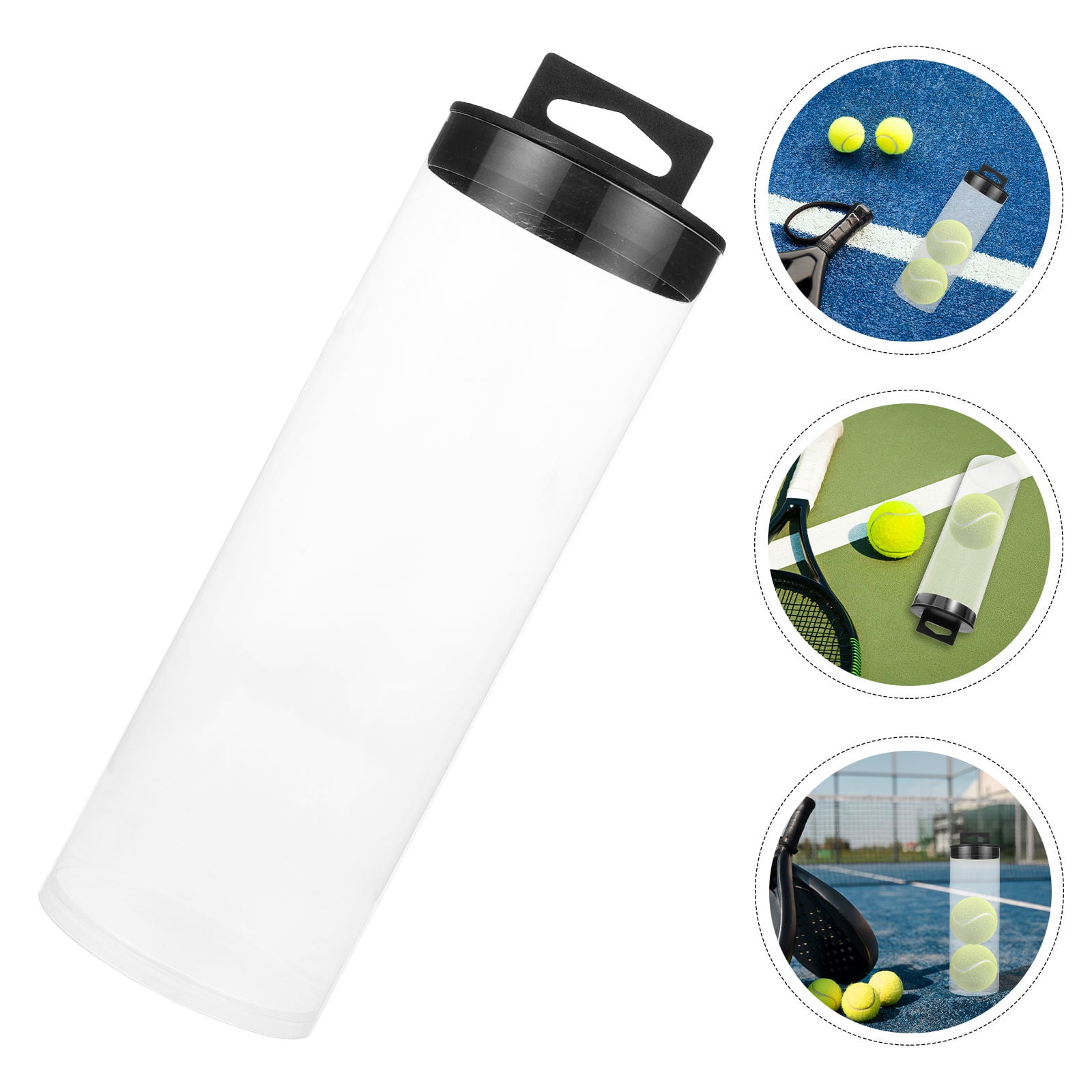 LOLIPPYY Balls Holder Bottle Tennis Ball Holder Clear PVC for Athletes ...