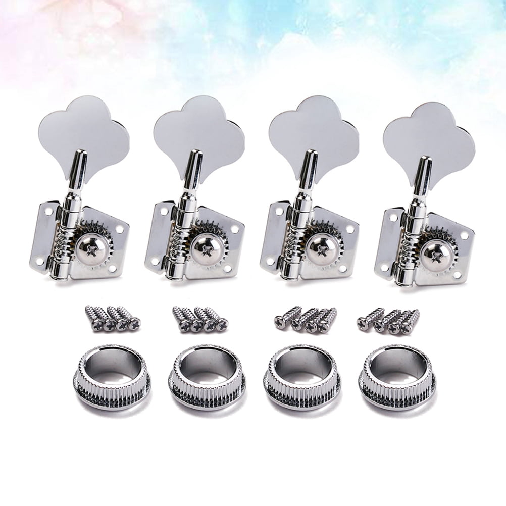 LOLIPPYY Bass Guitar Tuning Machines 1Set Silver Heads for 4 String Instruments - Walmart.com