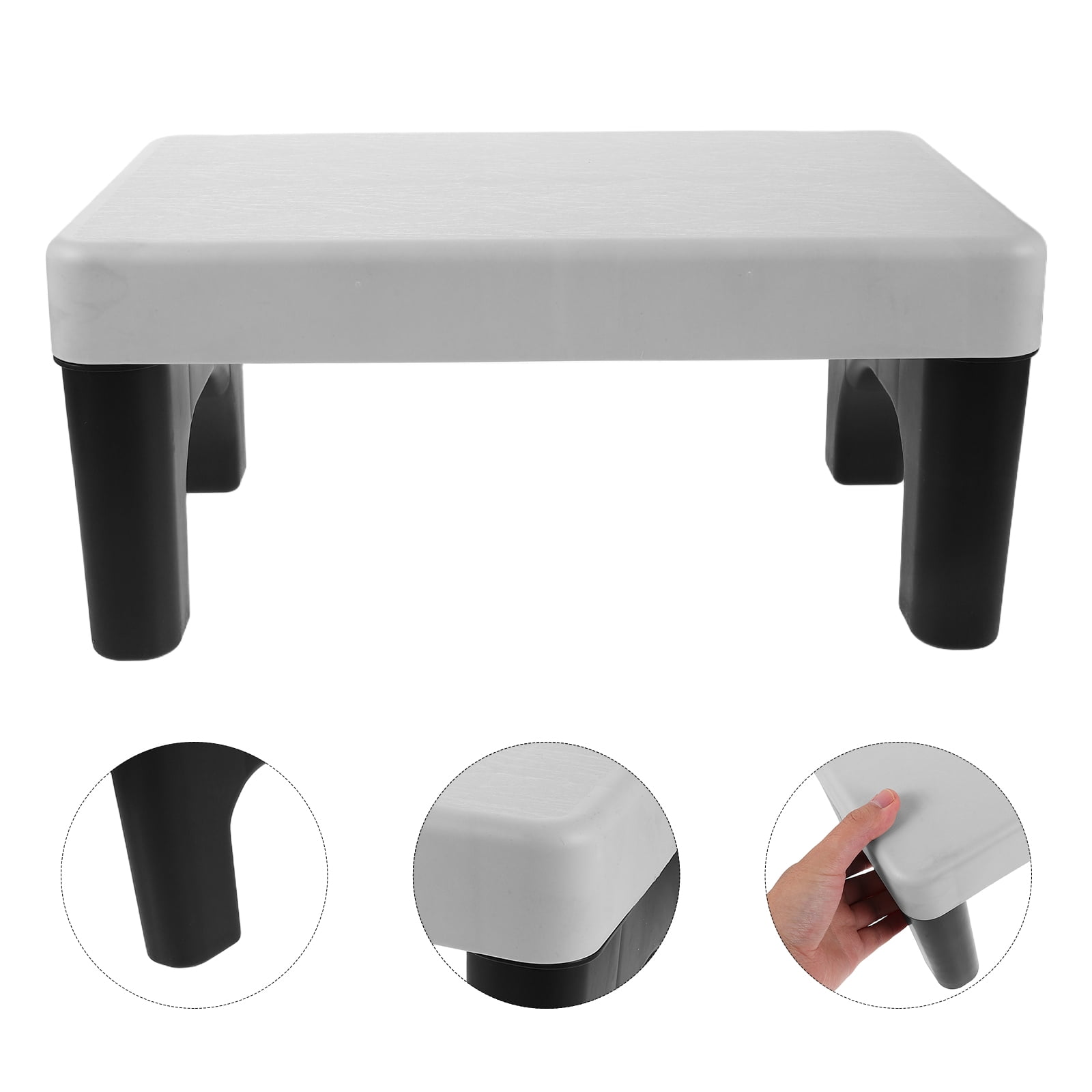 LOLIPPYY Portable Plastic Bathroom Footstool Lightweight Ergonomic ...