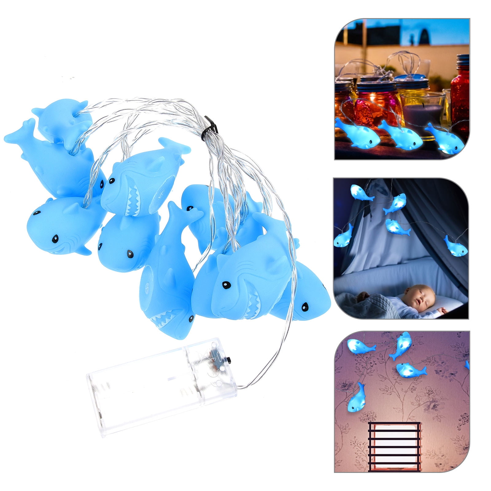 LOLIPPYY Beach String Lights Shark String Light Plastic Decor ...