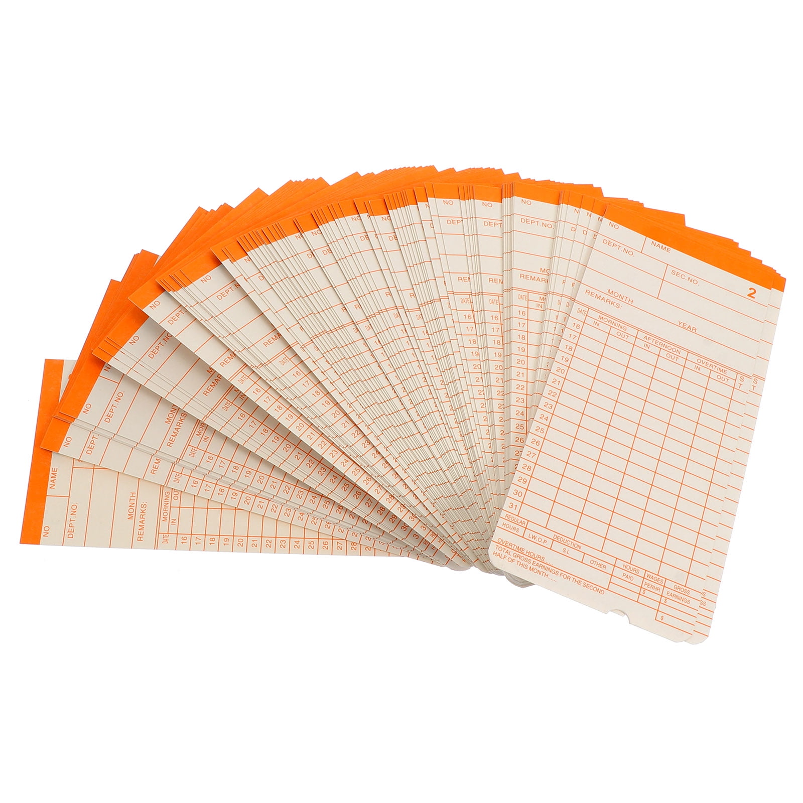 LOLIPPYY Beige Paper Office Time Card Attendance Recorder for People ...