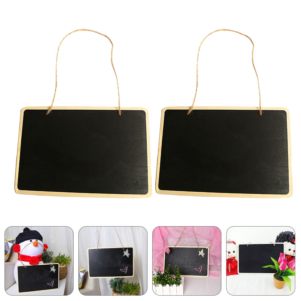 LOLIPPYY Black Chalkboard Mini Notice Board with Wooden Frame for ...