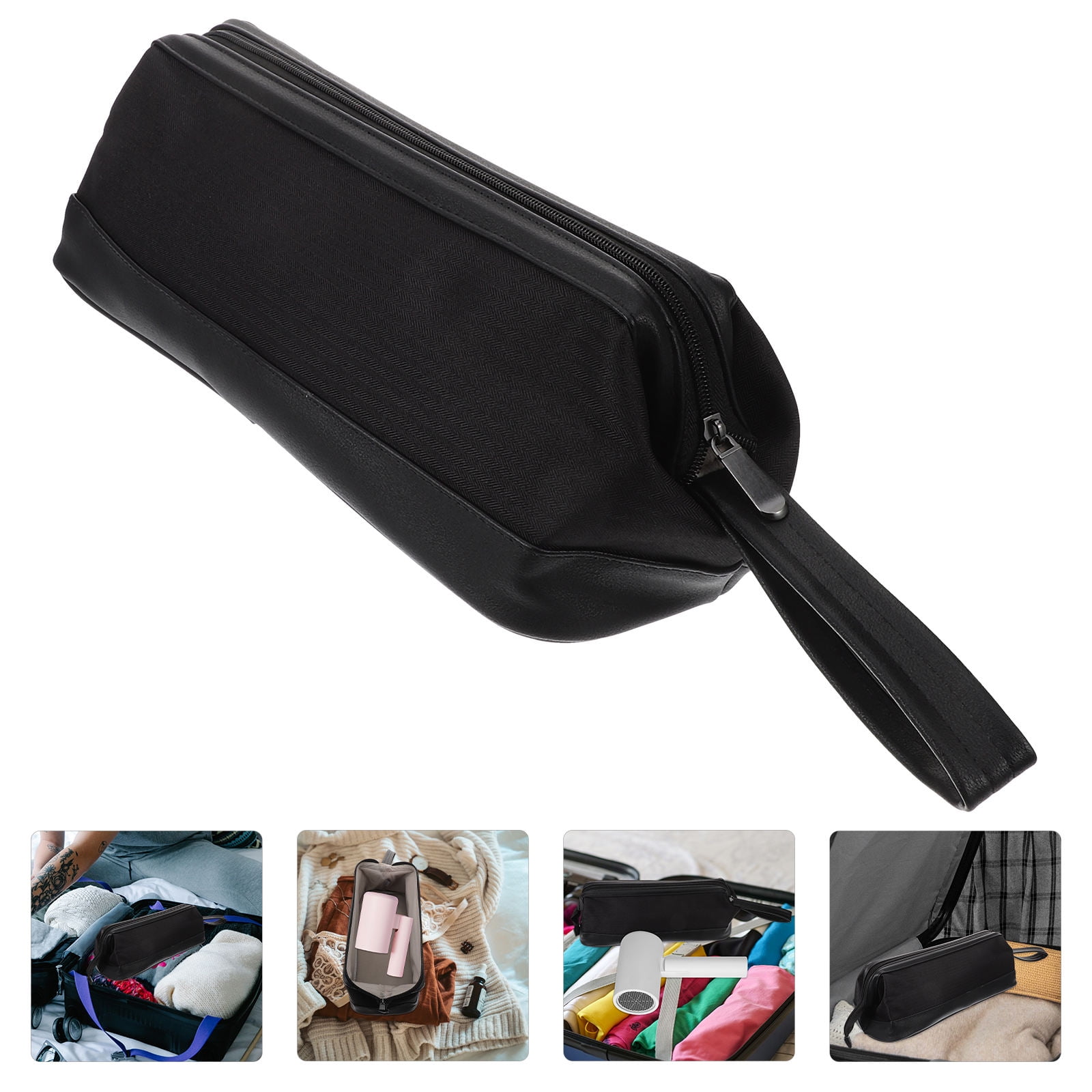 LOLIPPYY Black Hair Curler and Dryer Organizer Bag with Hanging Rope ...