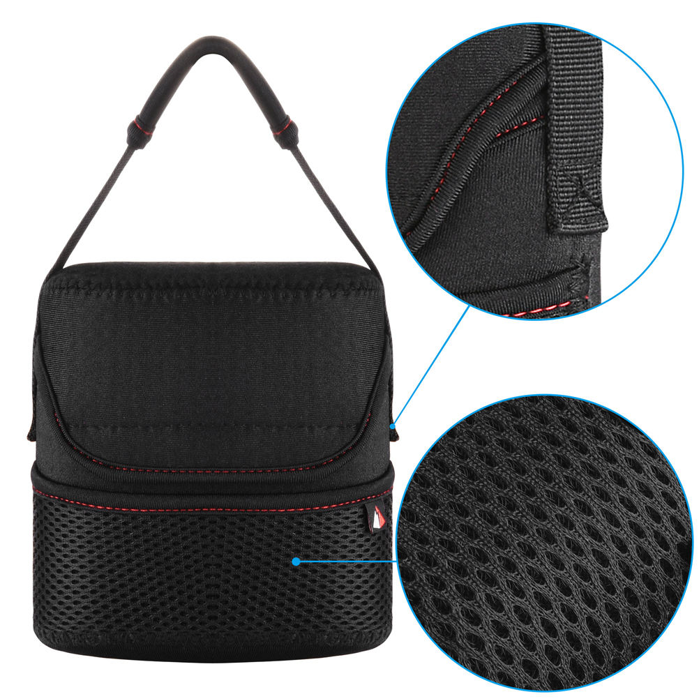 LOLIPPYY Black Neoprene Speaker Carrier with Soft Handle and Storage ...