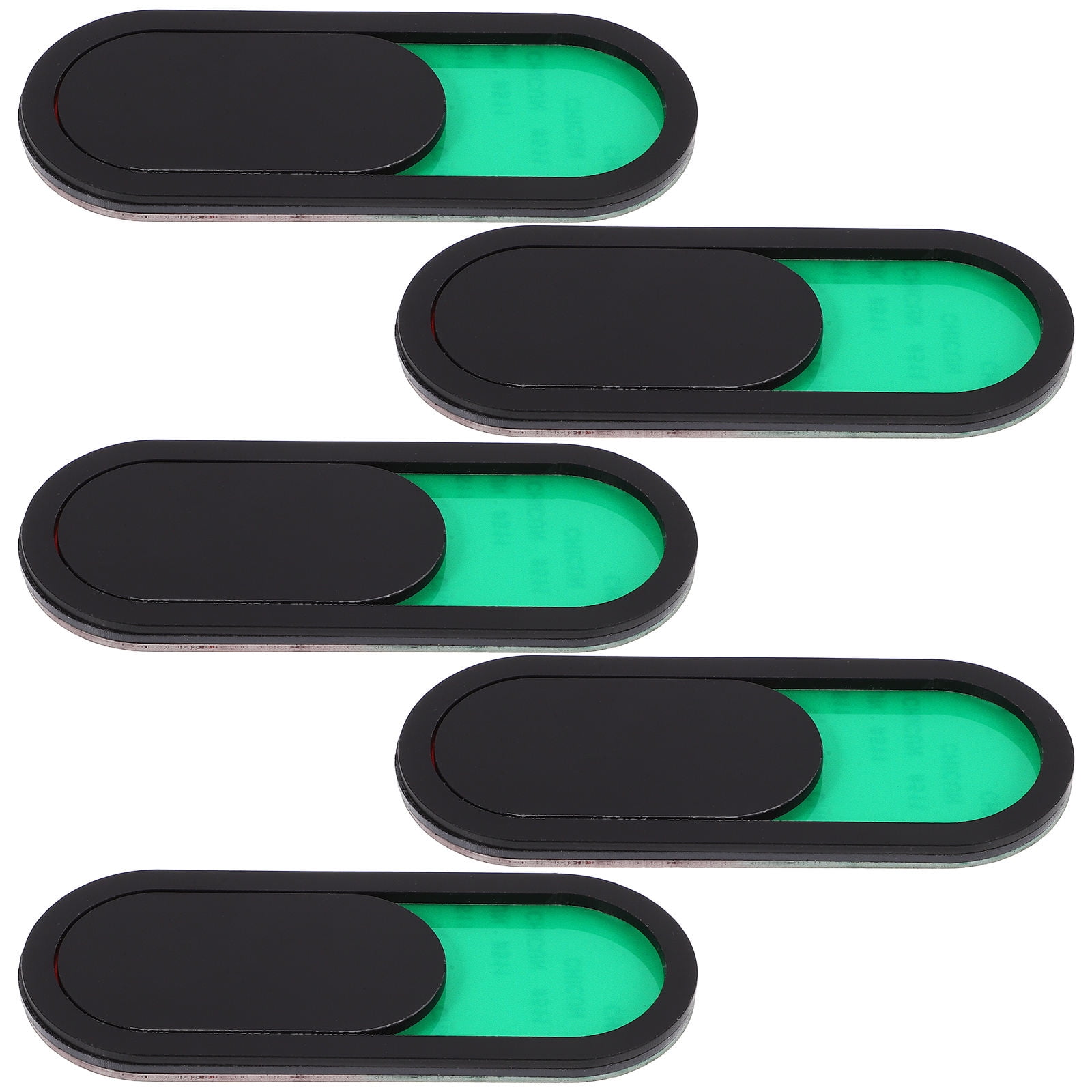 LOLIPPYY Set of 5 Black Plastic Bathroom Door Signs with Clear Vacant ...