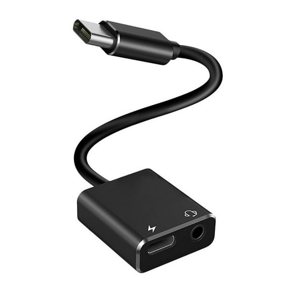 LOLIPPYY Black USB C to Aux Adapter with Charging Port for Computer and Mobile Device Audio ...
