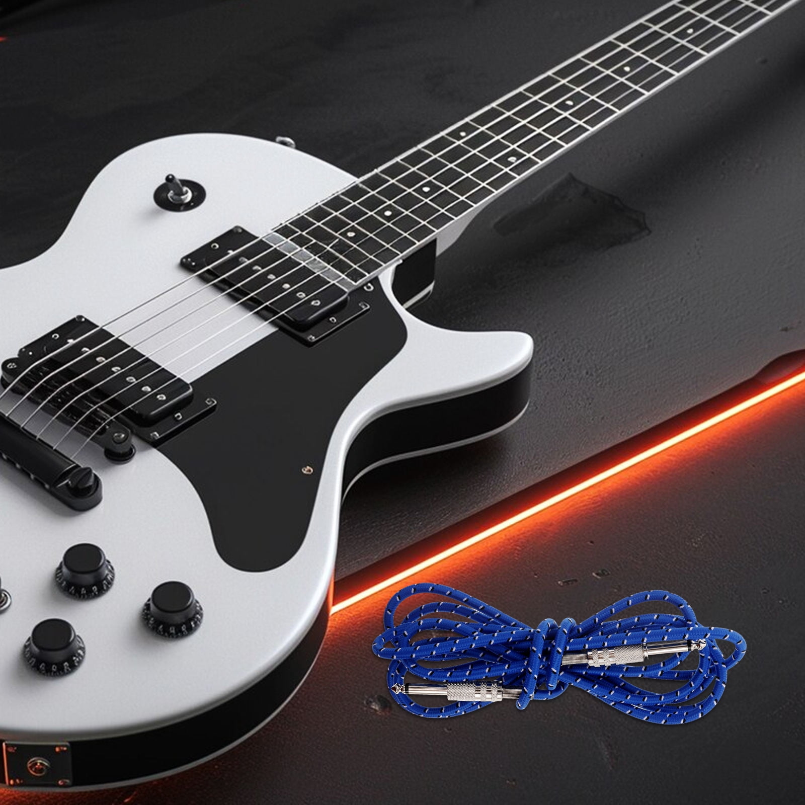 LOLIPPYY Blue Right Angle Midi Guitar Cable for Electric Guitar with ...