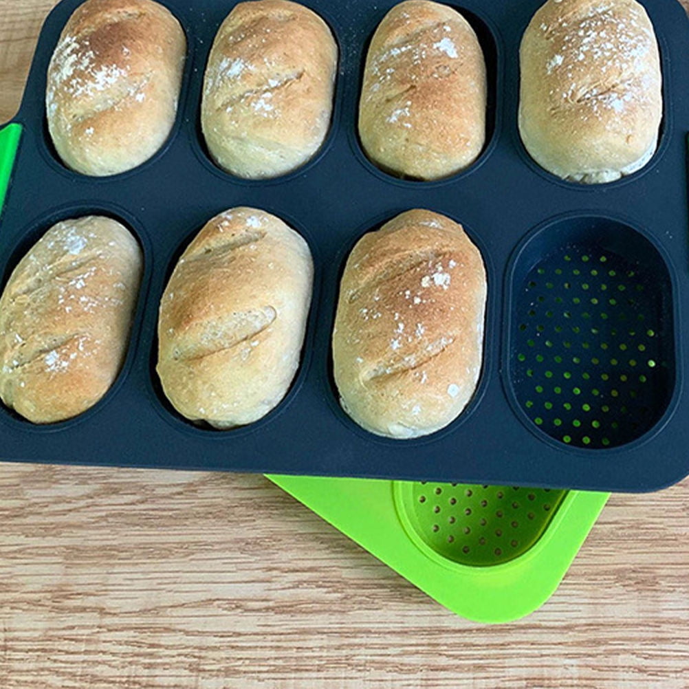 LOLIPPYY Bread Roll Baking Rectangular Shape Heat Non Stick 1Pack ...