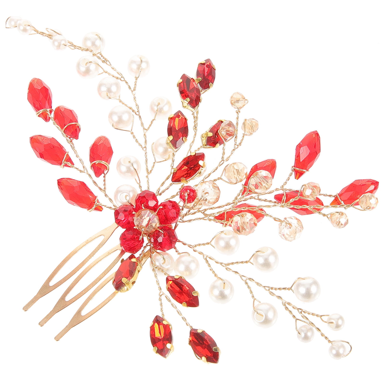 LOLIPPYY Bridal Rhinestone Hair Side Comb with Accents for Weddings and ...