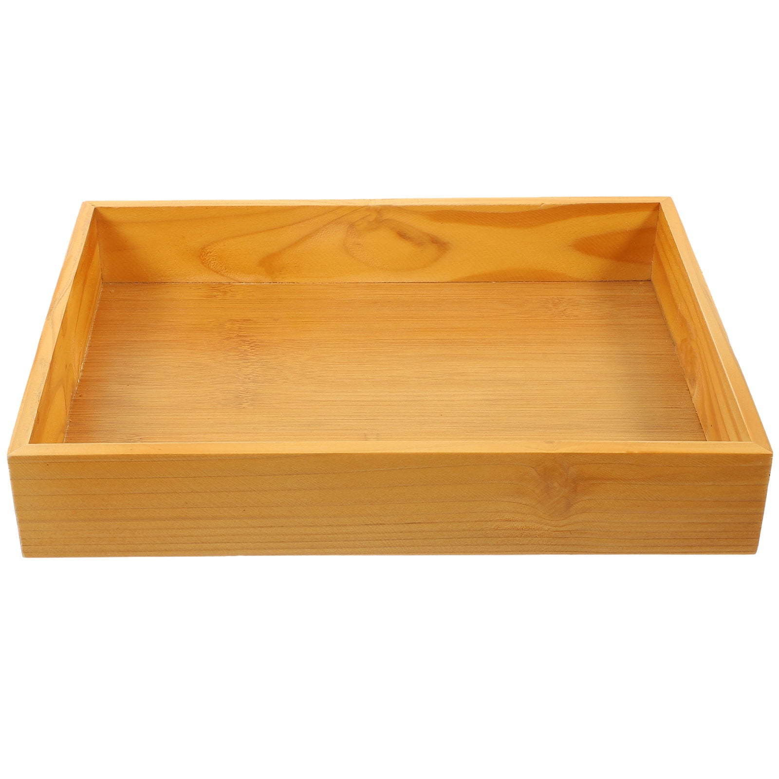LOLIPPYY Brown Decorative Tray Rectangle Food Serving Wood Kitchen Tray ...