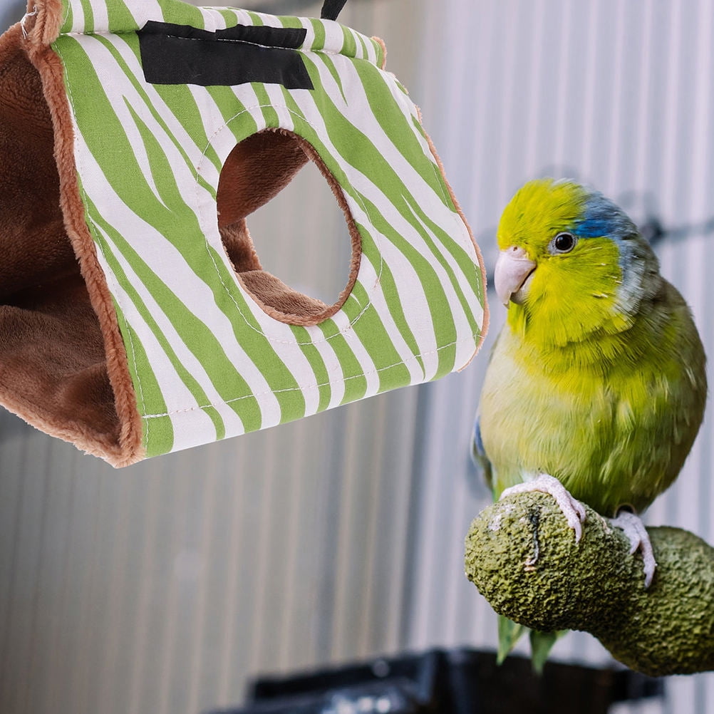 LOLIPPYY Brown Hanging Bird Nest Hammock Comfortable Bird Bed Cage ...
