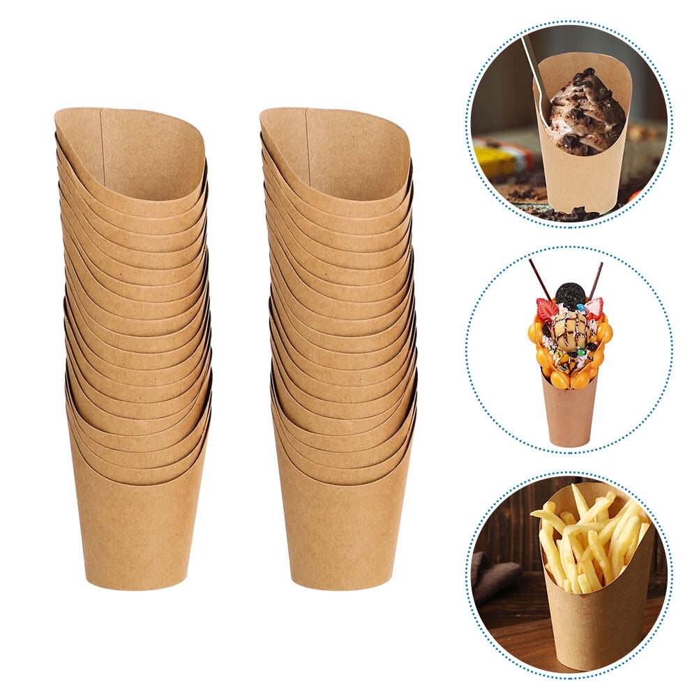 LOLIPPYY Brown Kraft Paper Snack Boxes for Party Storage Classic Design ...