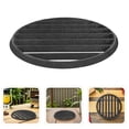 LOLIPPYY Cast Iron Fire Grate for Fireplace Black Heavy Duty Round ...