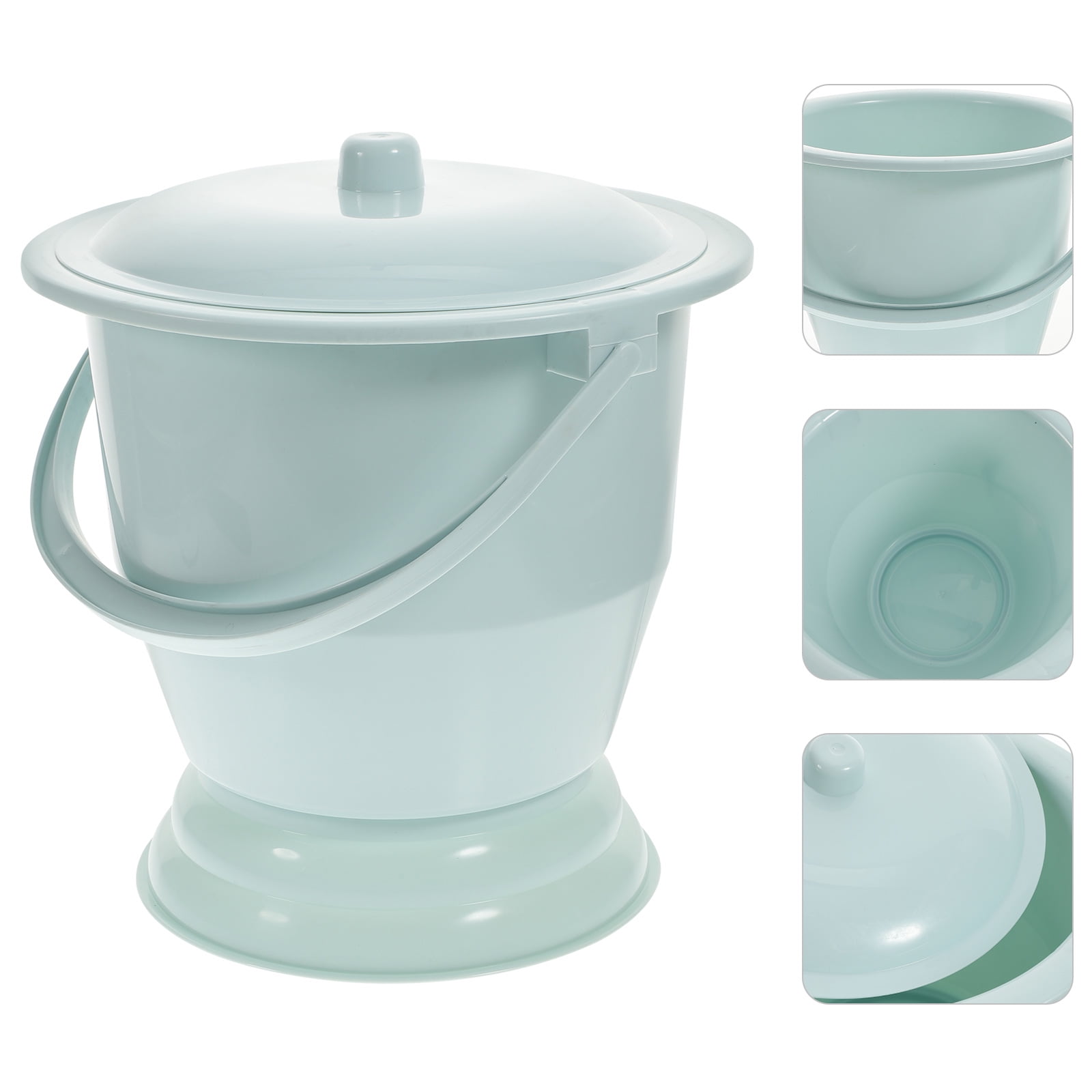 LOLIPPYY Commode Bucket with Lid and Handle Case, Durable Handheld ...