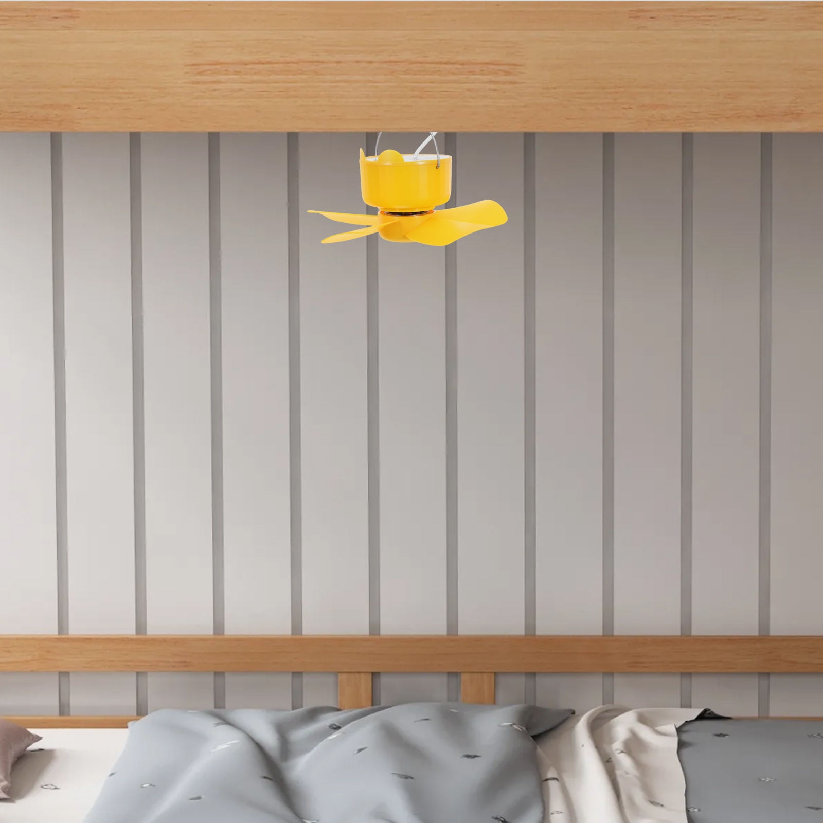 LOLIPPYY Compact Ceiling Fans Portable Ceiling Fan Yellow Plastic ...