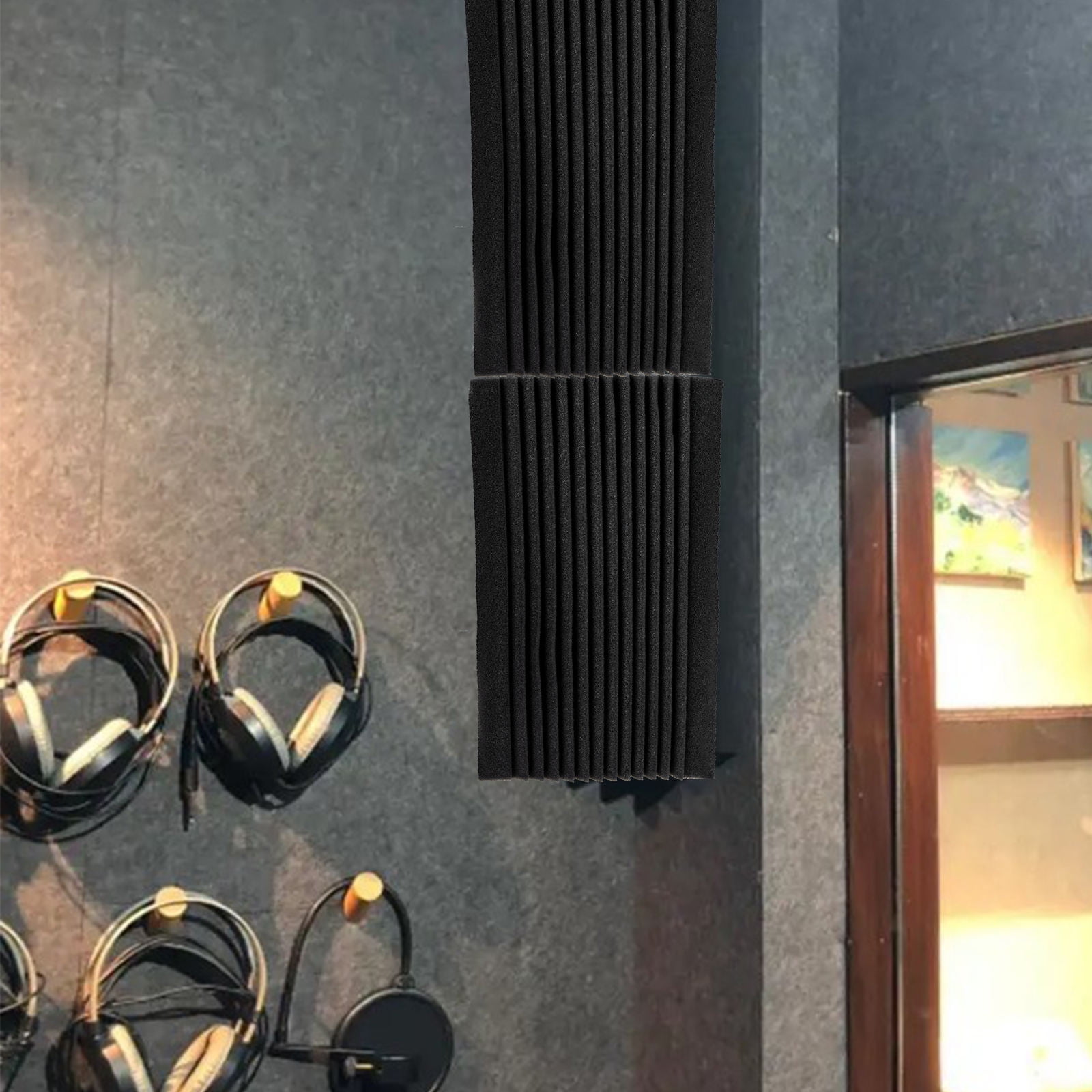 LOLIPPYY Corner Antiflaming Soundproof Pad 3Set Black Gear Shape For ...