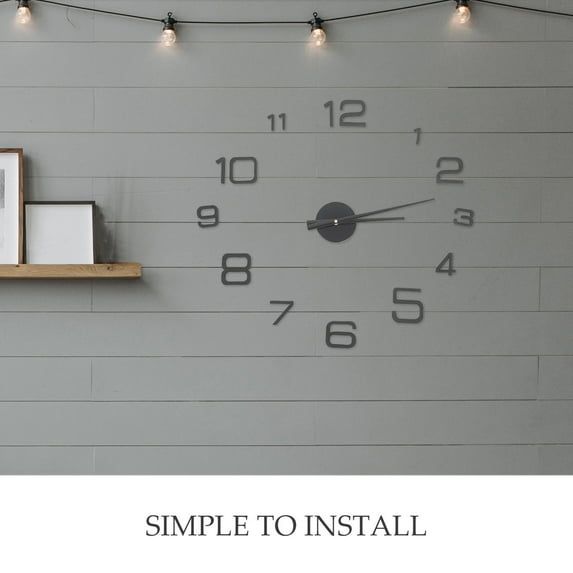 LOLIPPYY DIY Acrylic Wall Clock Stick On Wall Clock for Home or Office ...