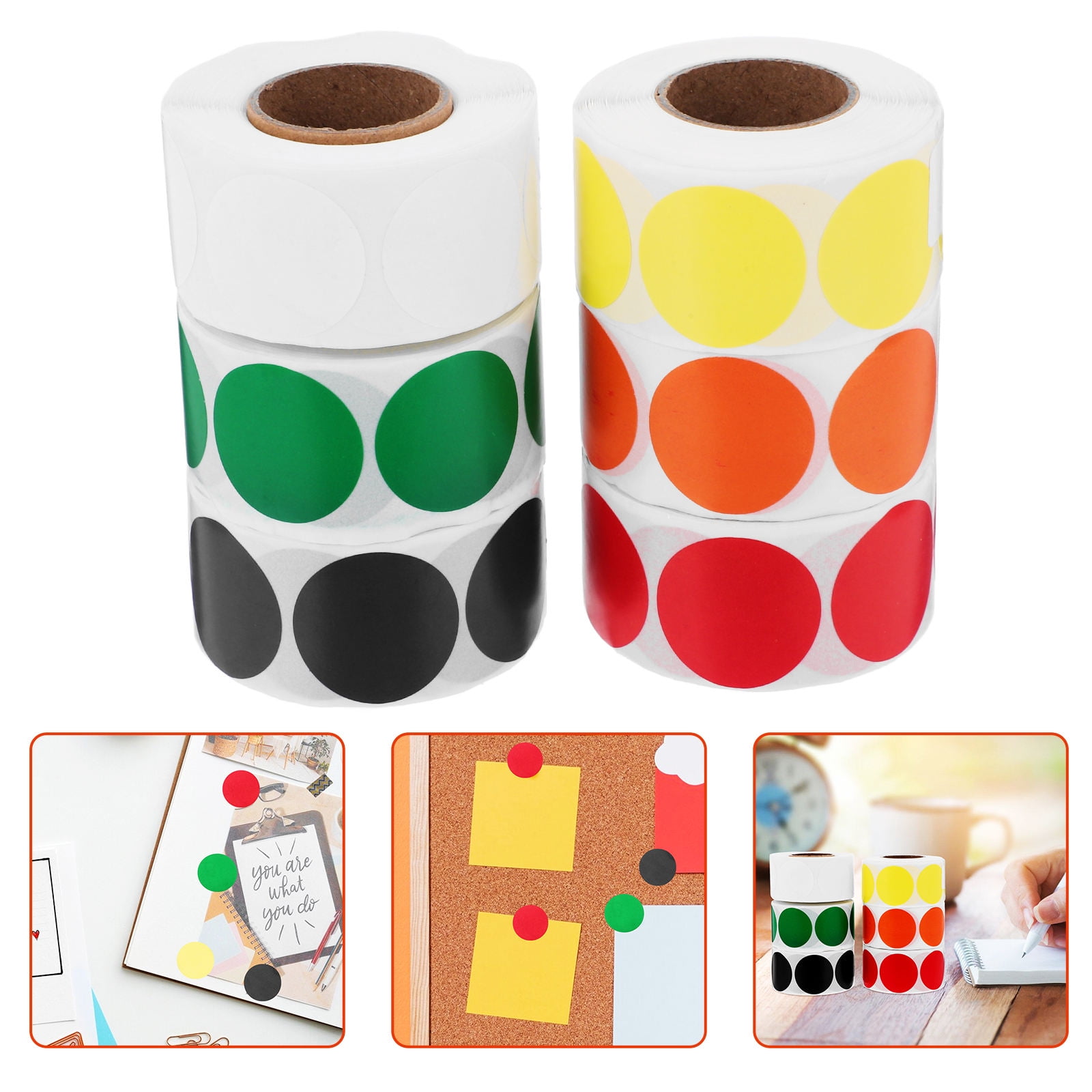 LOLIPPYY DIY Color Dot Stickers Assorted Adhesive Round Stickers for ...
