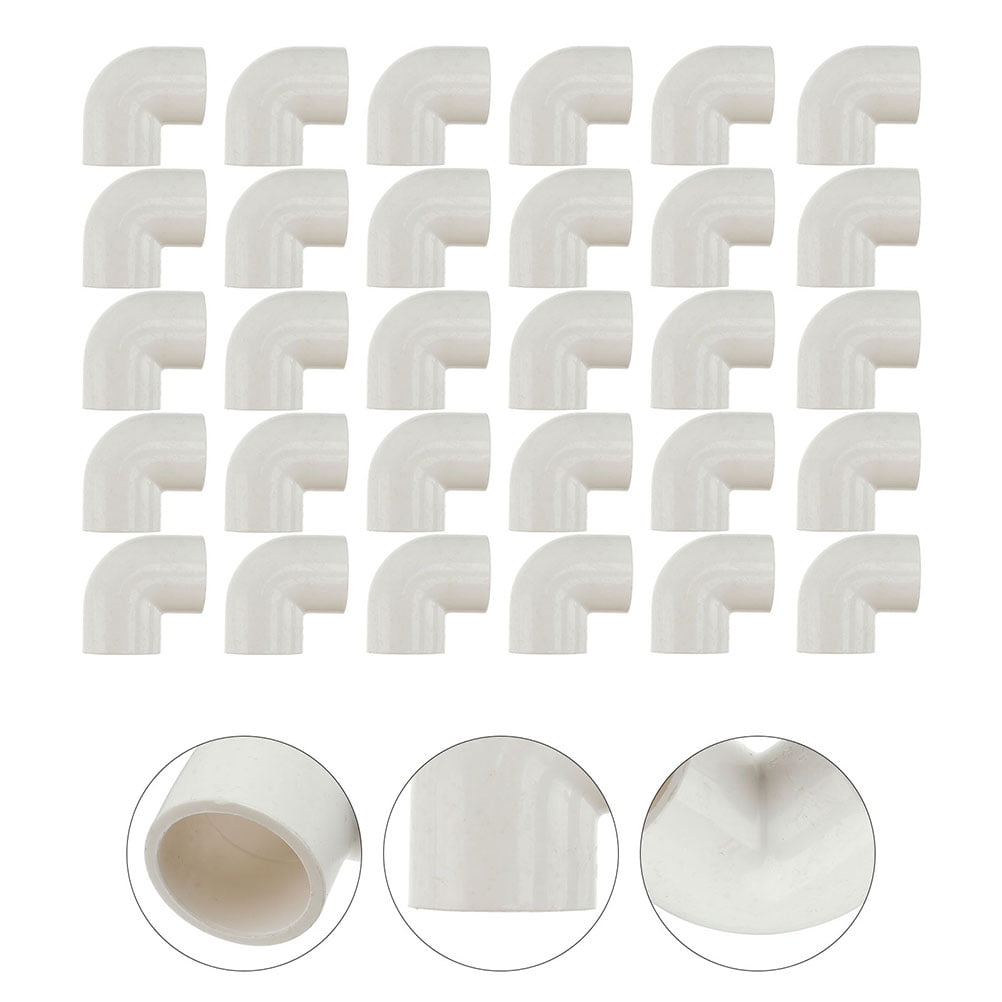 LOLIPPYY DIY PVC Shelving 20Pcs 3.5X3.5Cm PVC Elbow Connectors for ...
