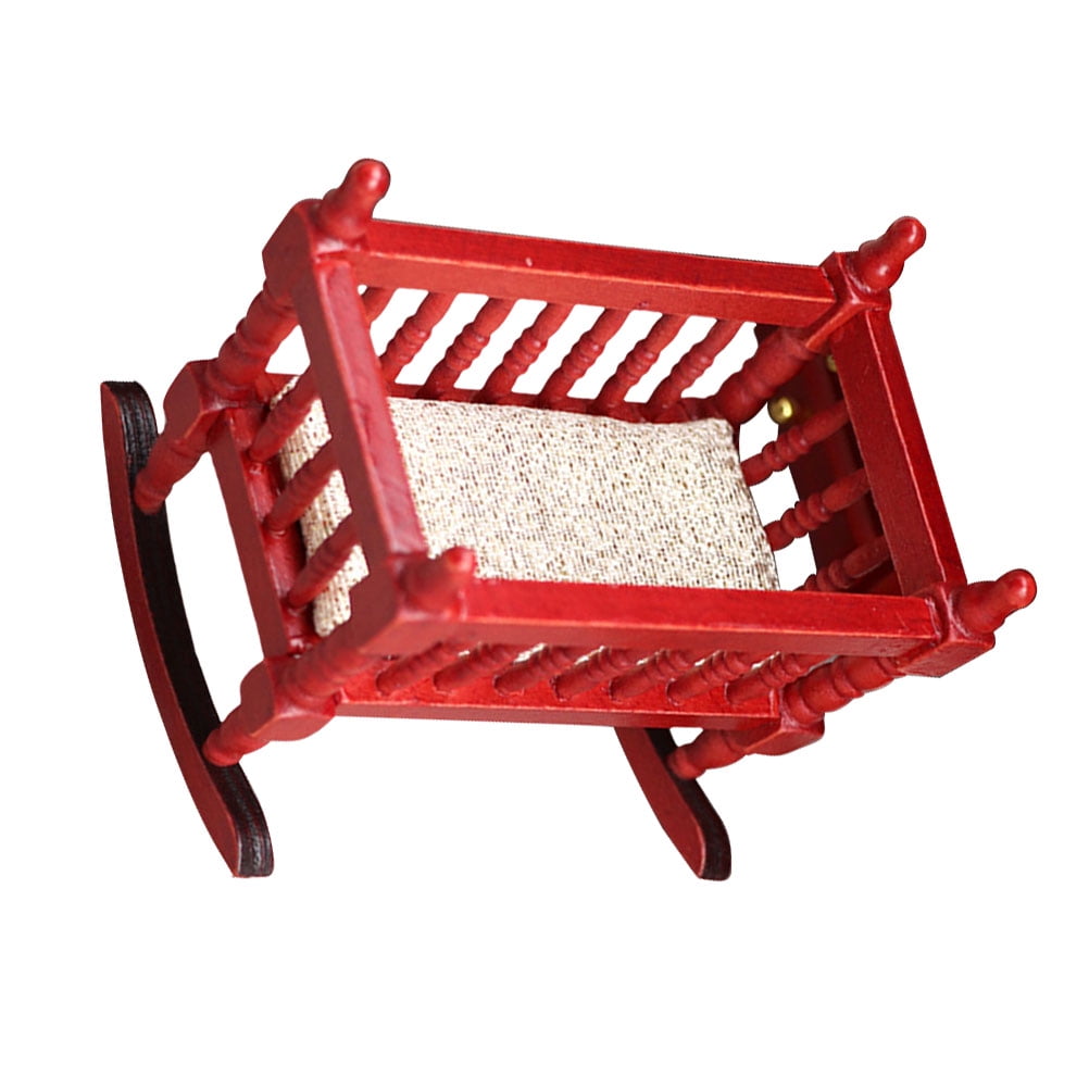 LOLIPPYY Decorative Cradle Model Miniature Cradle Wood 1Pack for ...
