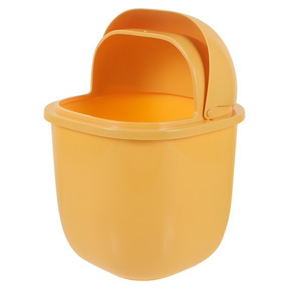 LOLIPPYY Desk Mini Trash Bin Plastic Odor Prevention Yellow 1Pack ...