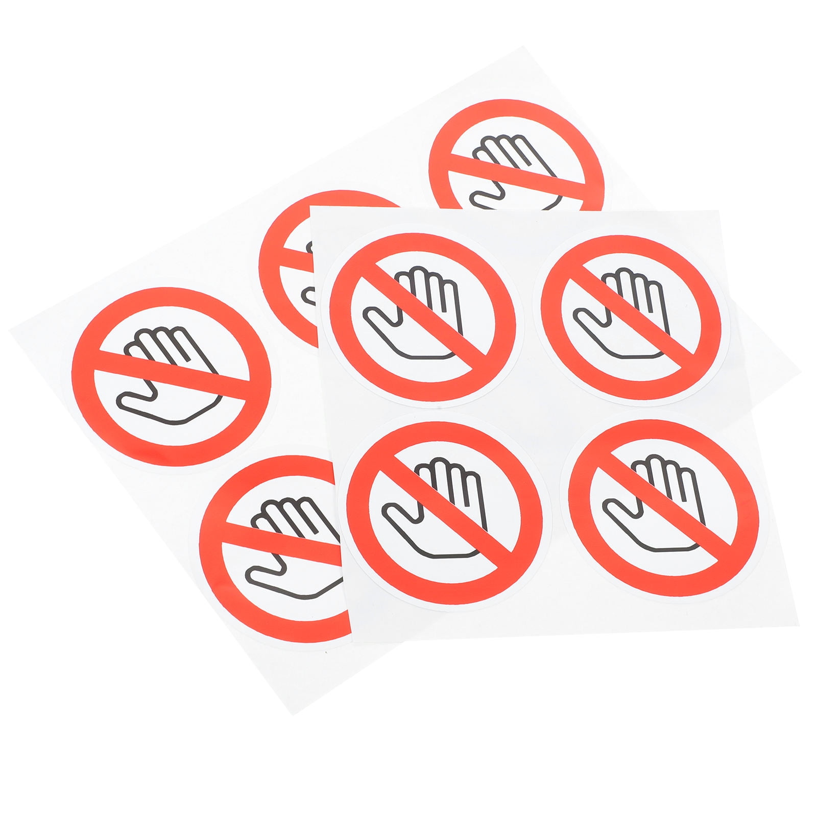 LOLIPPYY Do Not Touch Warning Stickers Red Self Adhesive Vinyl 10pcs ...