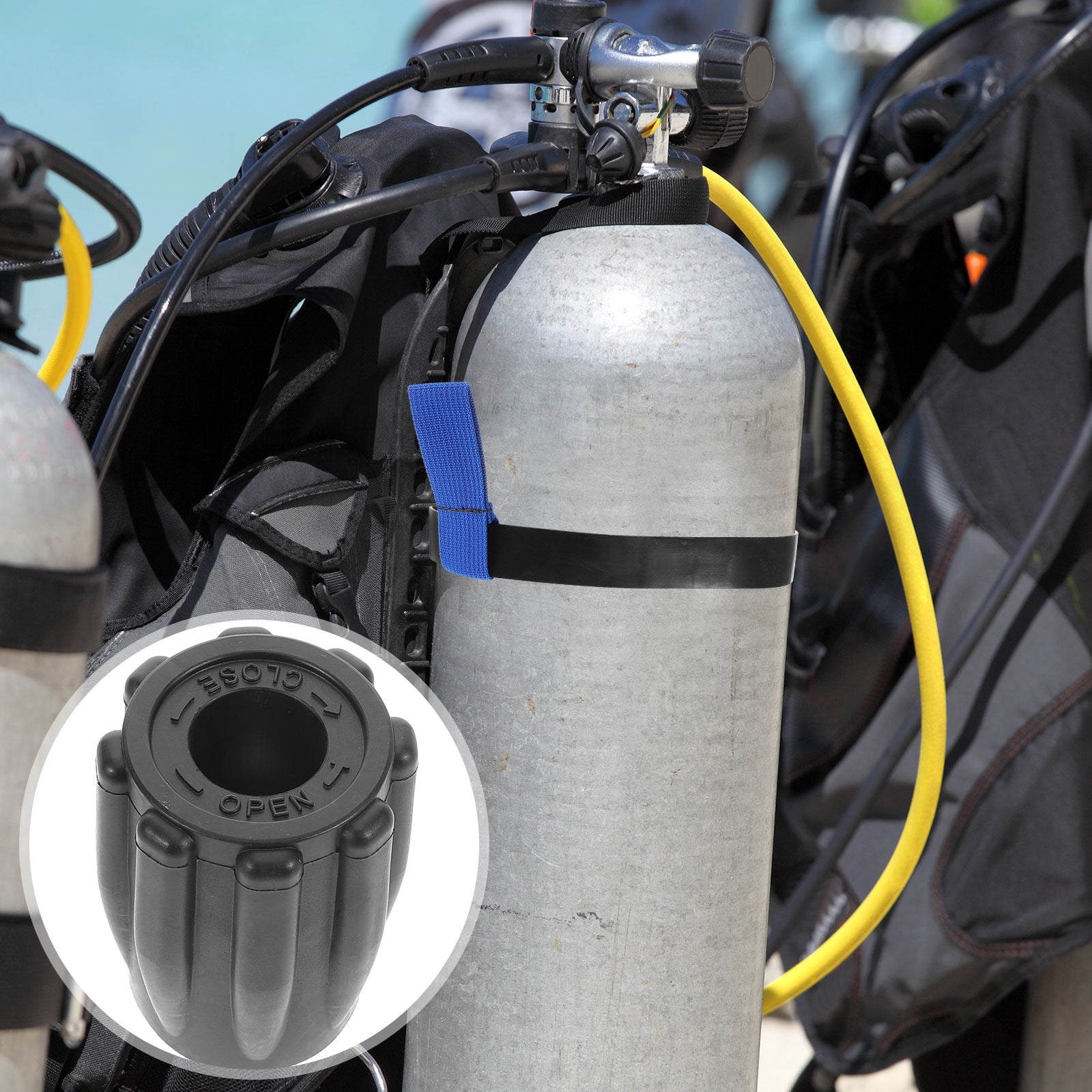 LOLIPPYY Diving Cylinder Valve Attachment Black Sturdy Construction ...