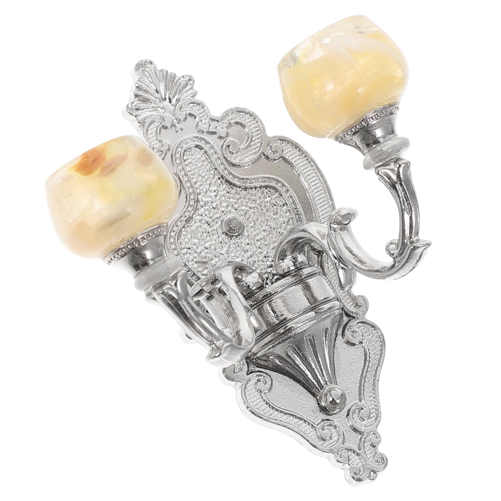 LOLIPPYY Dollhouse Mini Wall Light Tiny Wall Sconce Decorative Alloy ...