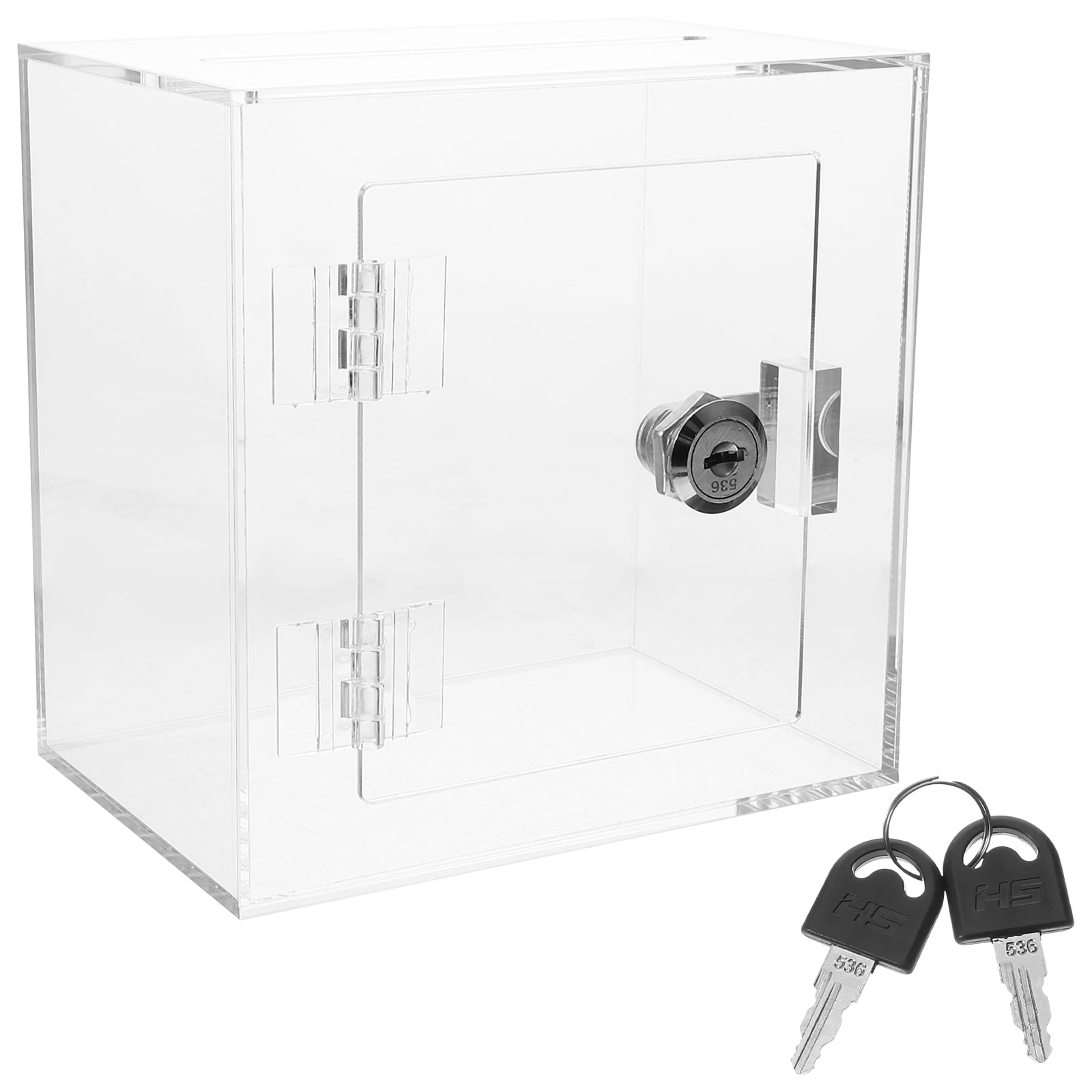 LOLIPPYY Donation Boxes for Fundraising Acrylic Storage Transparent ...