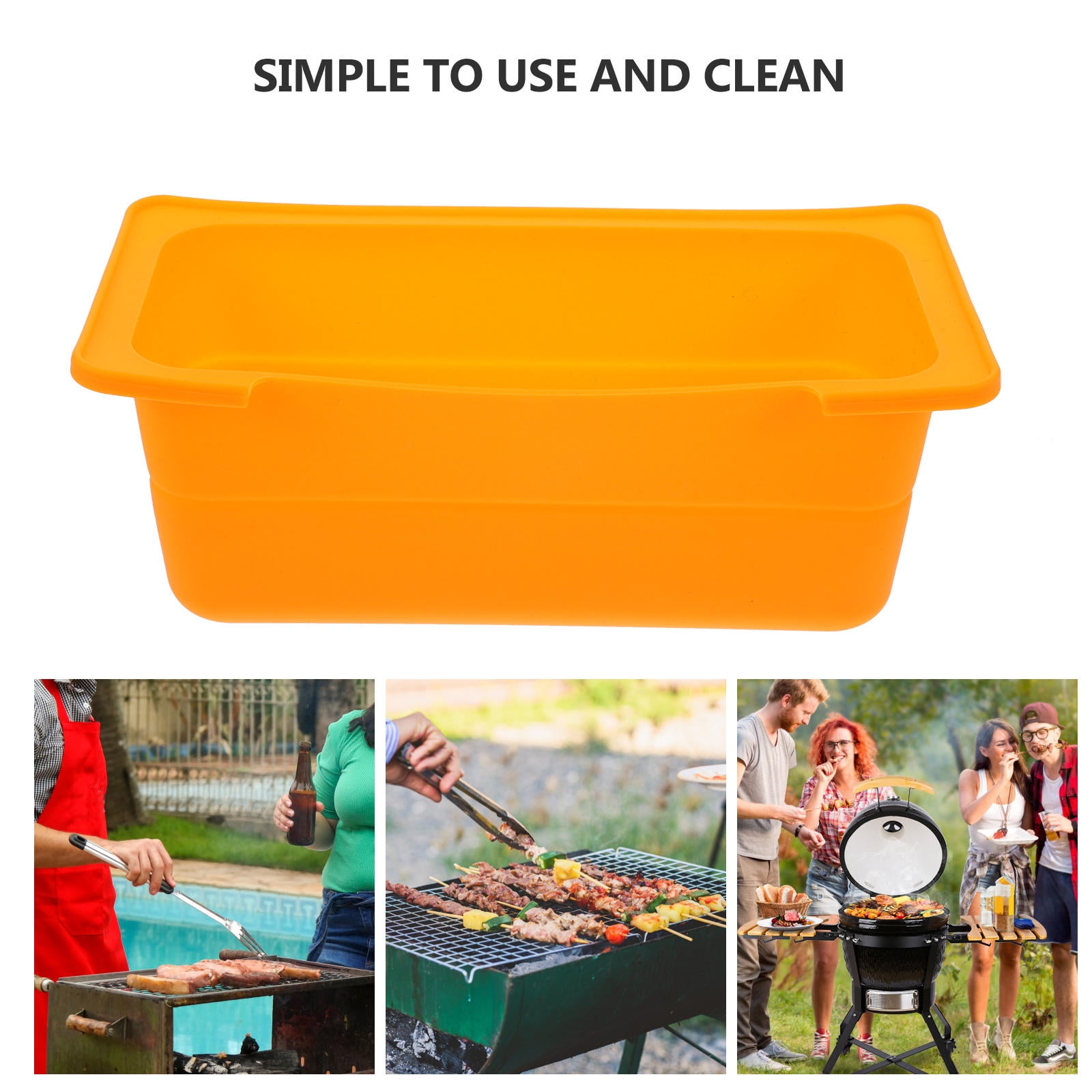 LOLIPPYY Orange Silicone Drip Tray Liner for Oil Collection Cooking ...