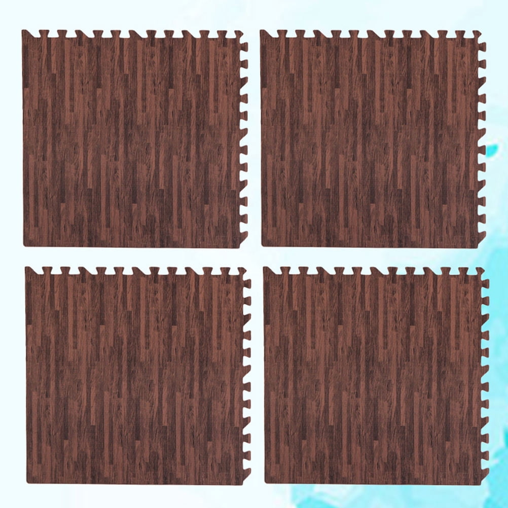 LOLIPPYY Durable Dark Brown EVA Interlocking Exercise Mat for Gyms ...