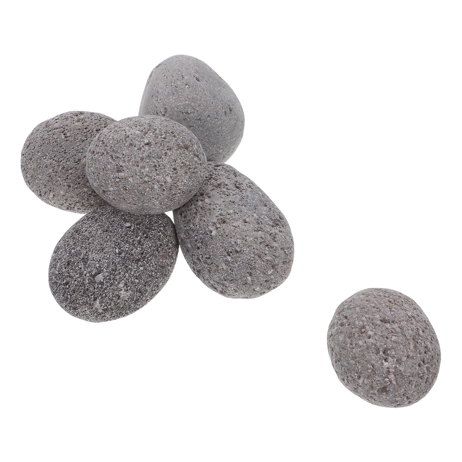LOLIPPYY Durable Volcanic Fire Rocks for Fireplace Grey Stones for Fire ...