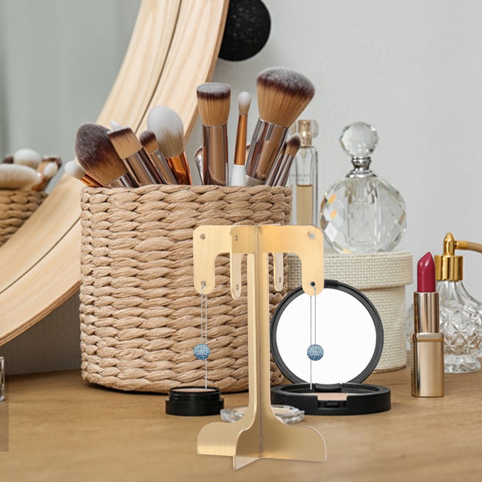 LOLIPPYY Earring Display Rack Golden Metal Elegant Craftsmanship ...