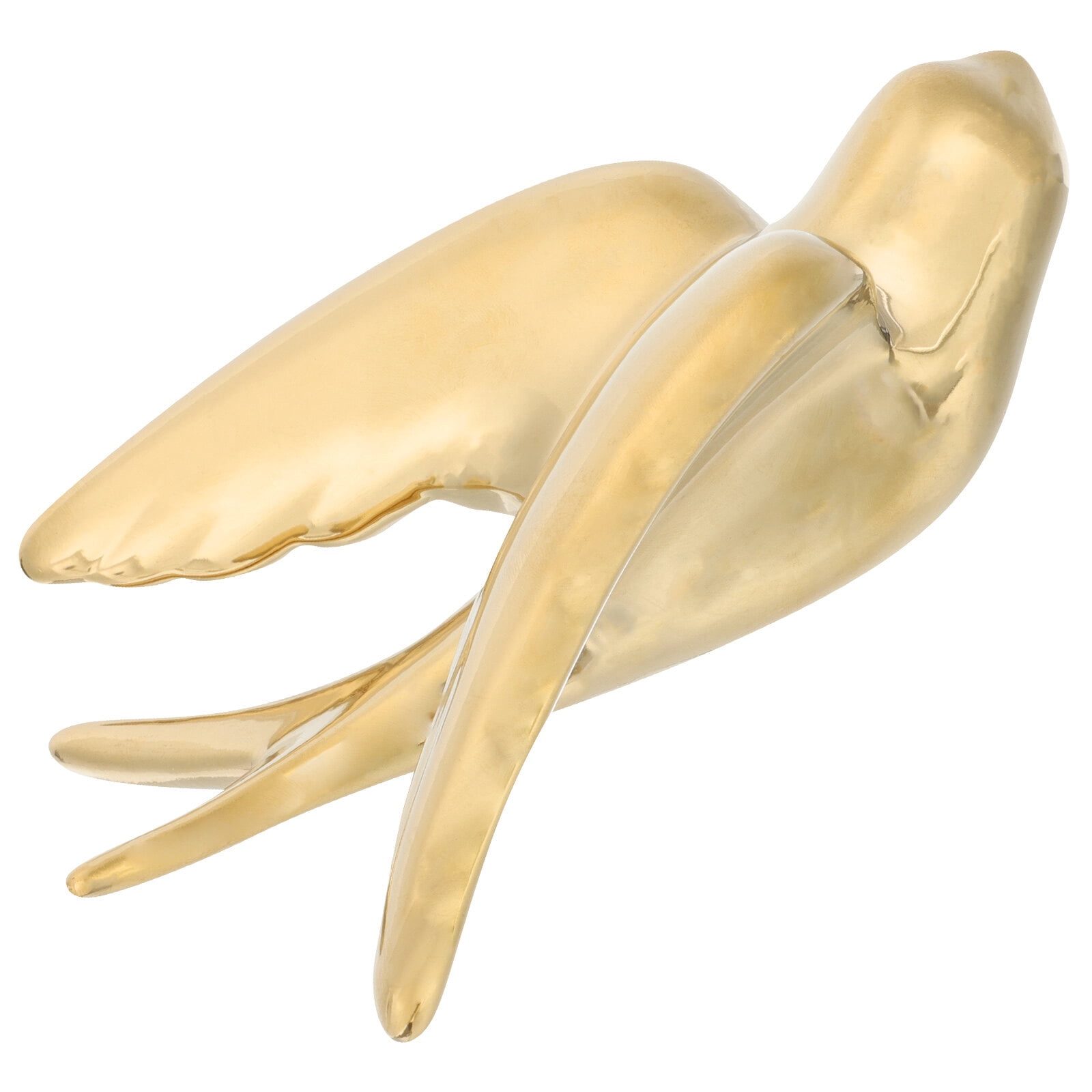 LOLIPPYY Elegant Golden Ceramic Bird Wall Adornment for Stylish Home ...