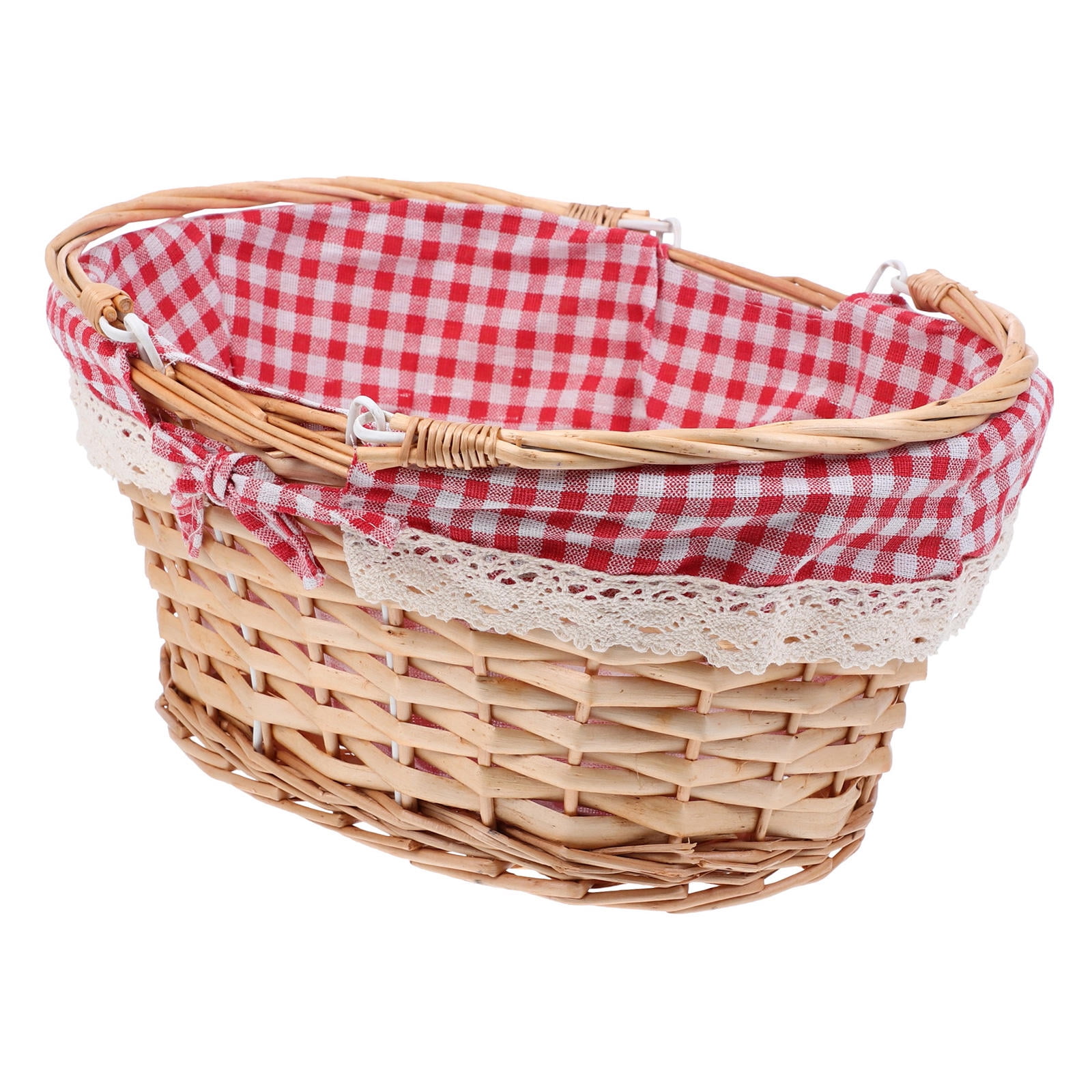LOLIPPYY Stylish Red Woven Basket for Outdoor Picking and Sundry ...