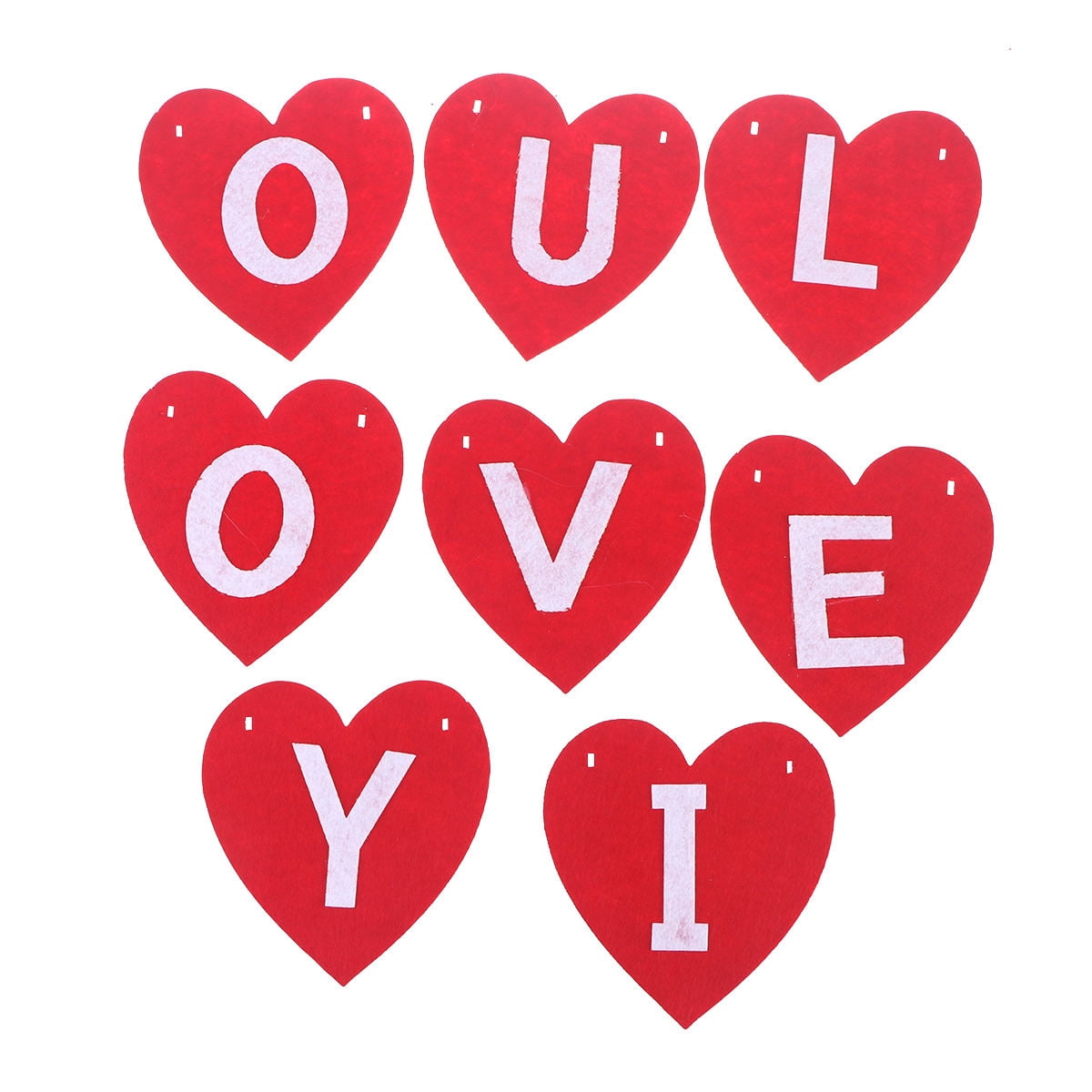 LOLIPPYY Engagement Banner Red Heart Shape Tear Resistant Nonwoven ...
