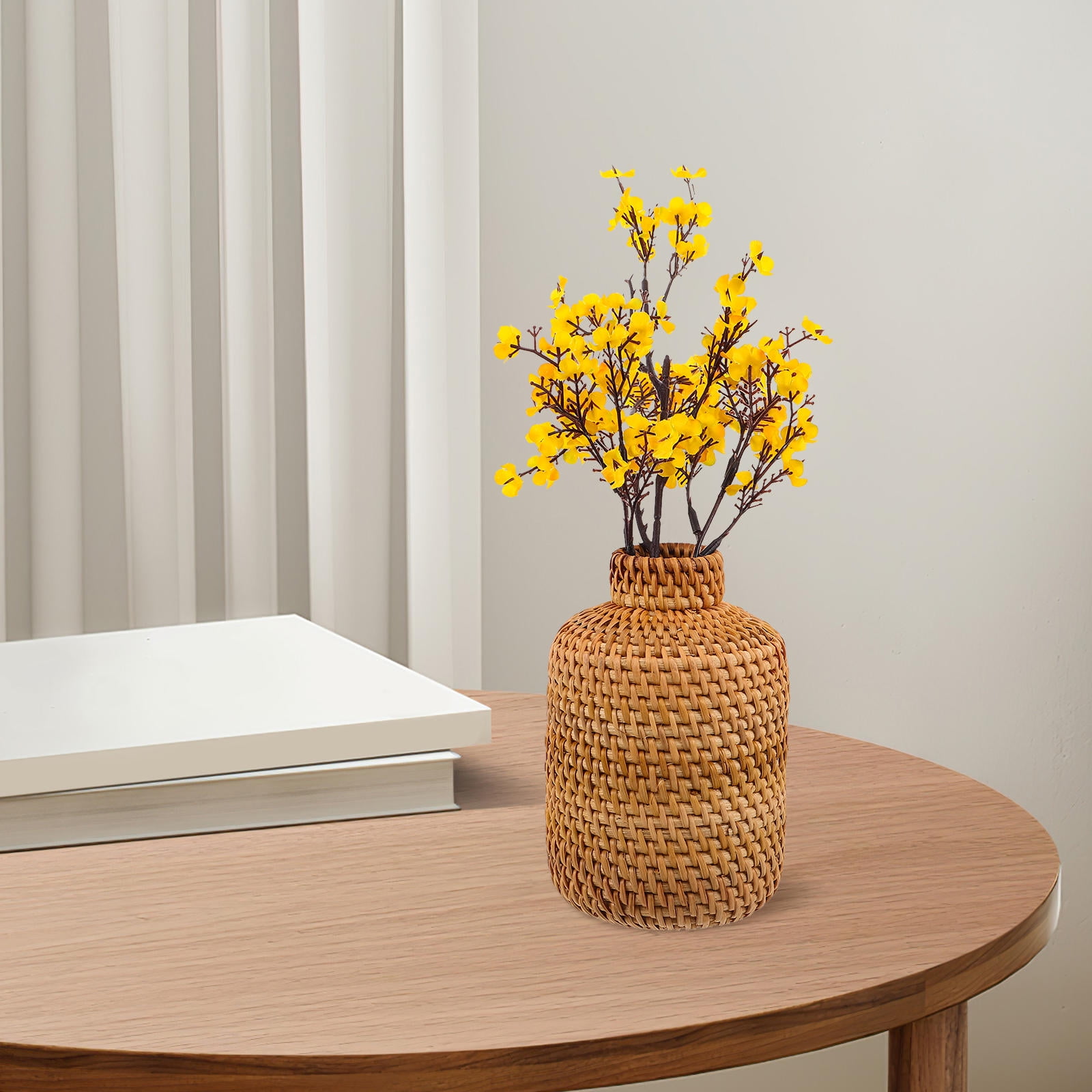 LOLIPPYY Floral Arrangements Vase Beige Dried Flower Holder Country ...
