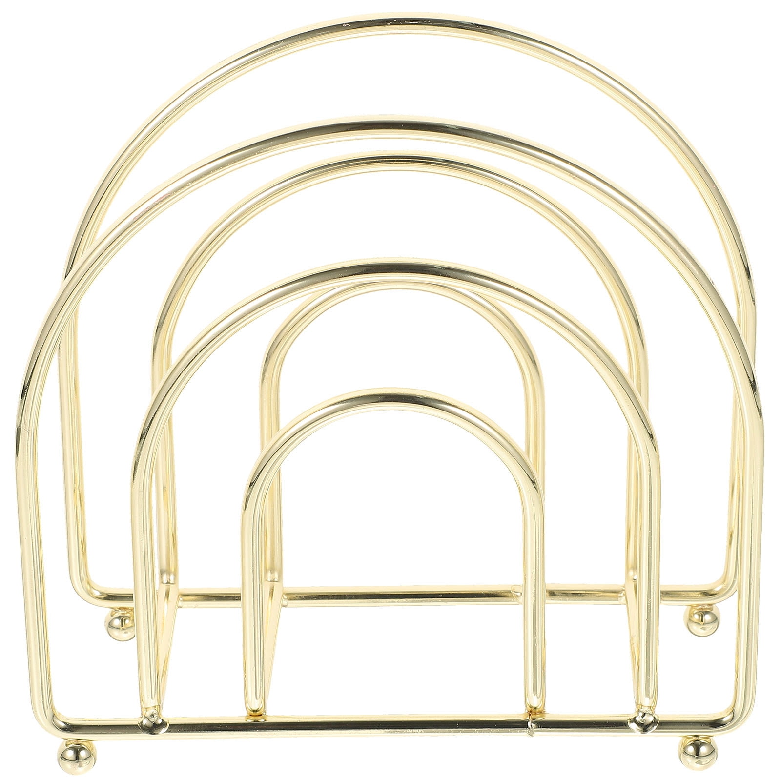 LOLIPPYY Freestanding Golden Iron Napkin Holder Vertical Stand for ...