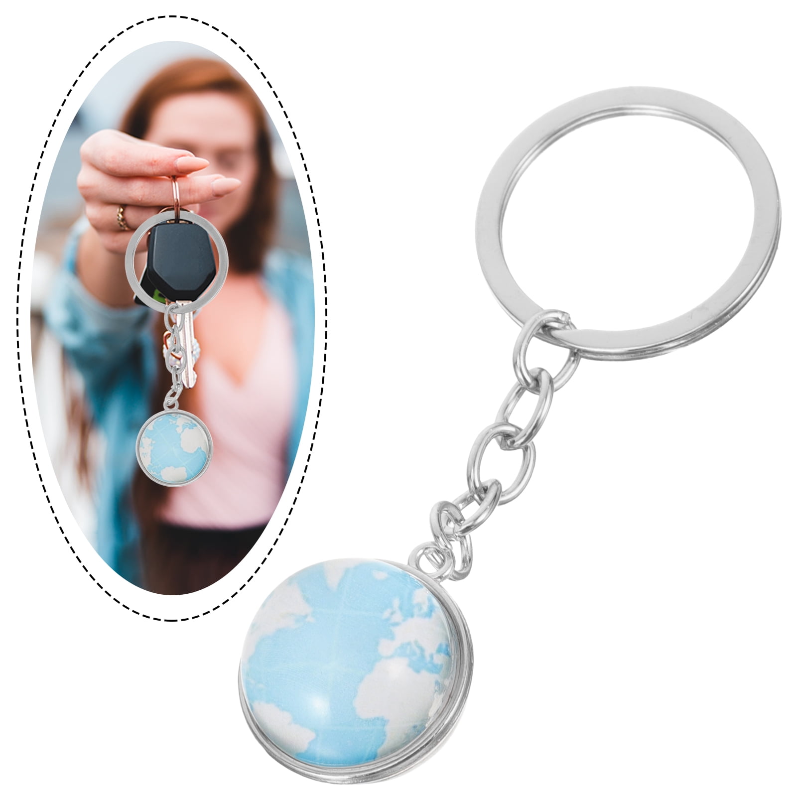 LOLIPPYY Globe Keychain with World Map Design Perfect for and Back to ...