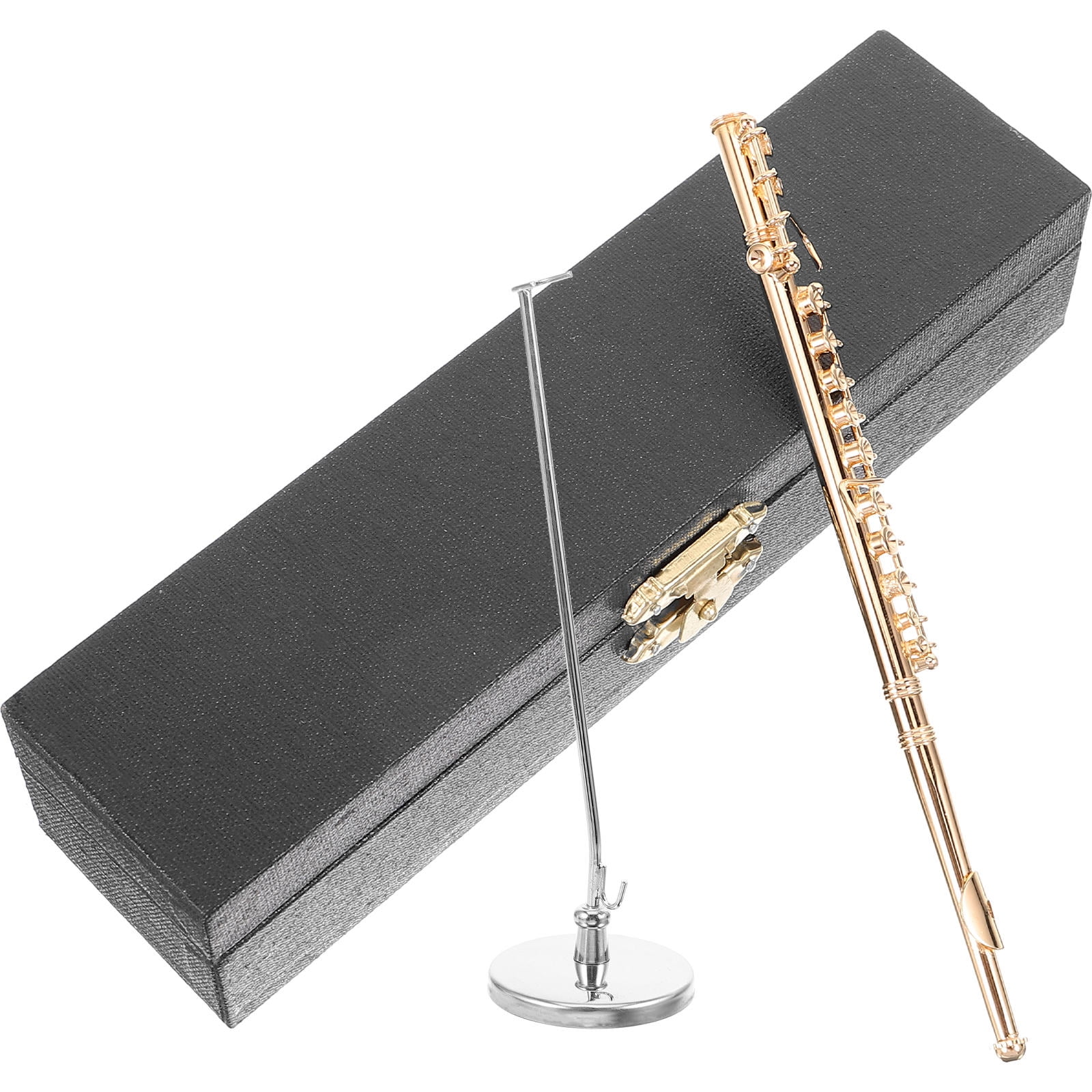 LOLIPPYY Golden Copper Flute Model Fake Instrument Ornament with Break ...