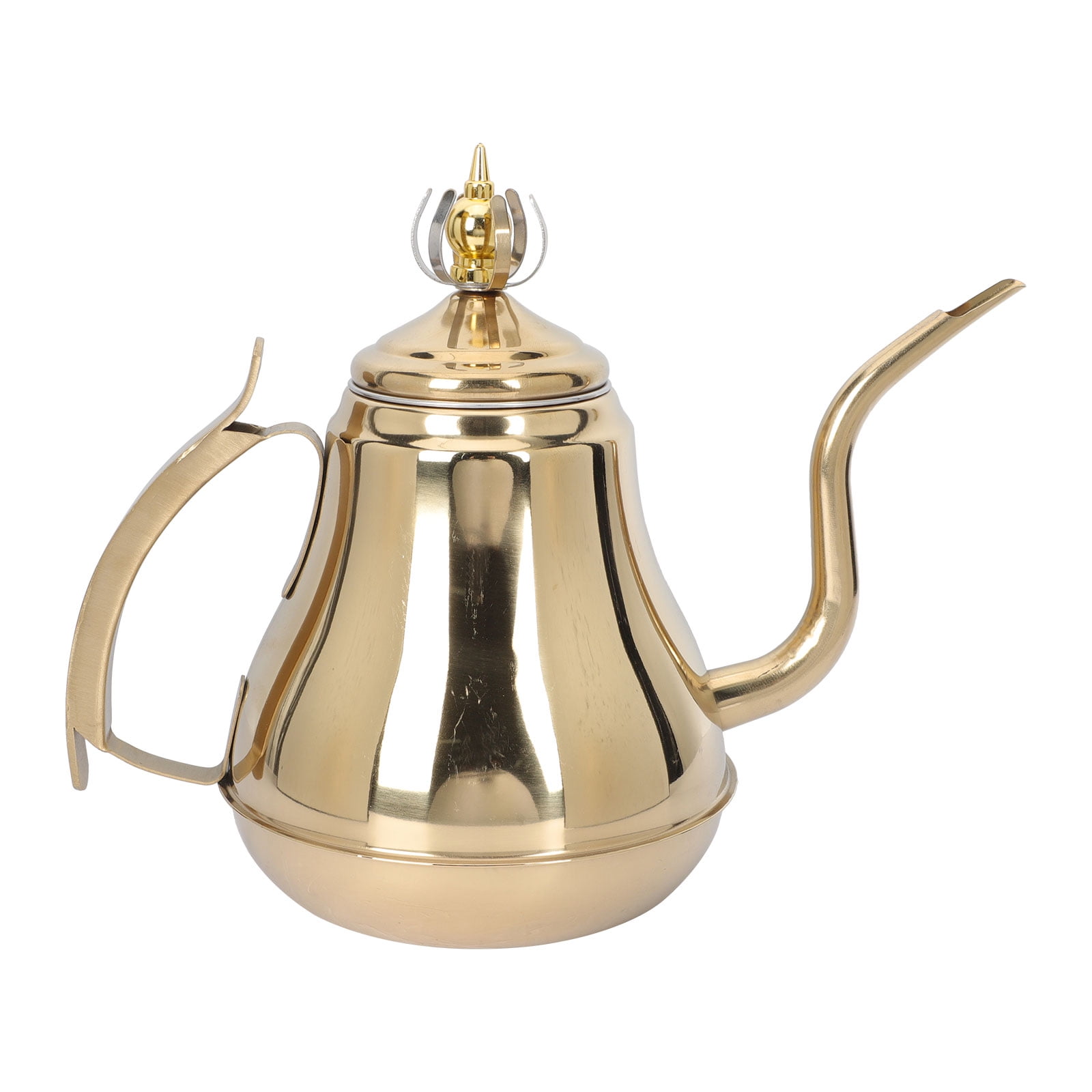 LOLIPPYY Golden Stainless Steel Hand Brewing Coffee Kettle Ergonomic ...