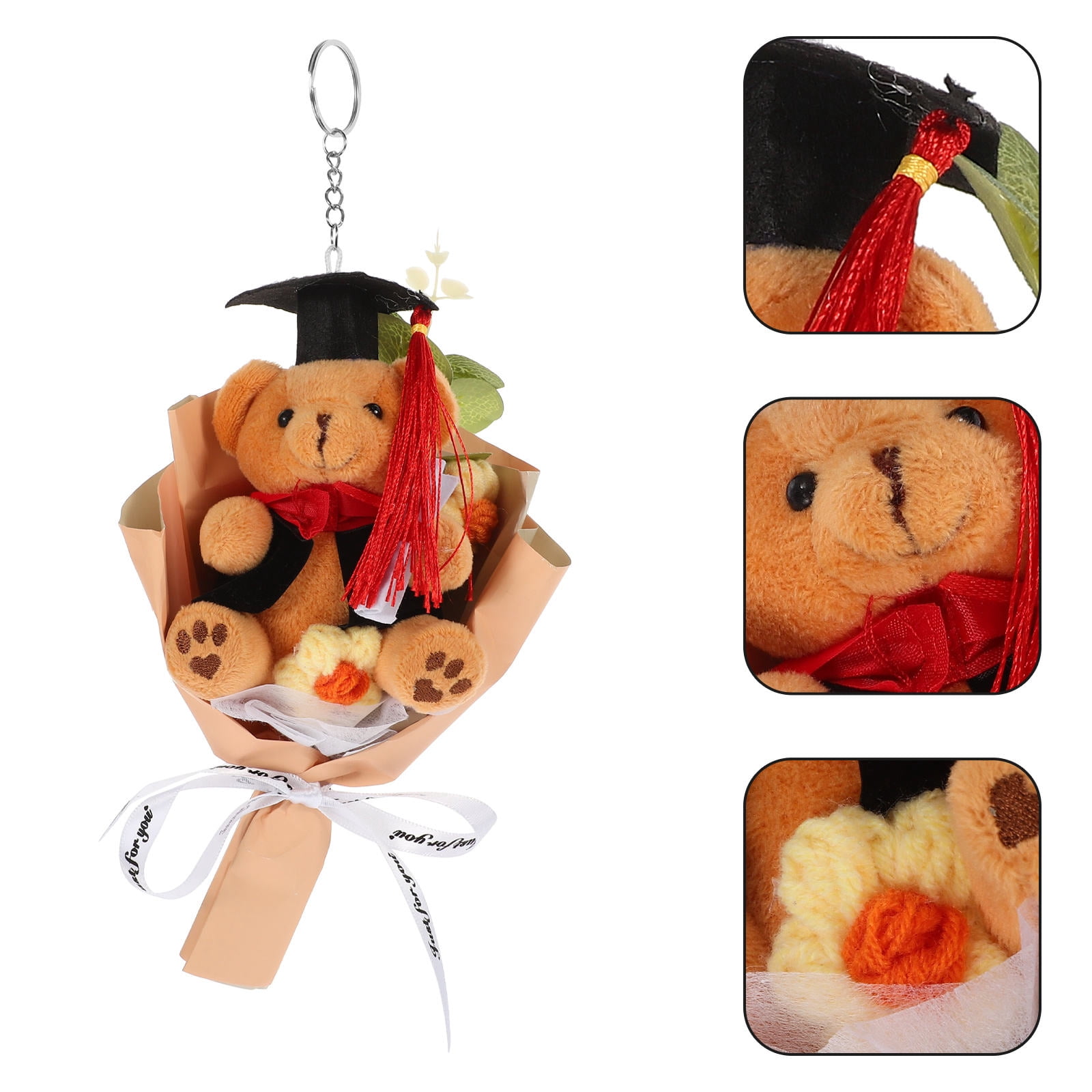 LOLIPPYY Graduation Animal Toy Orange Plush Bear Doll Bouquet for ...