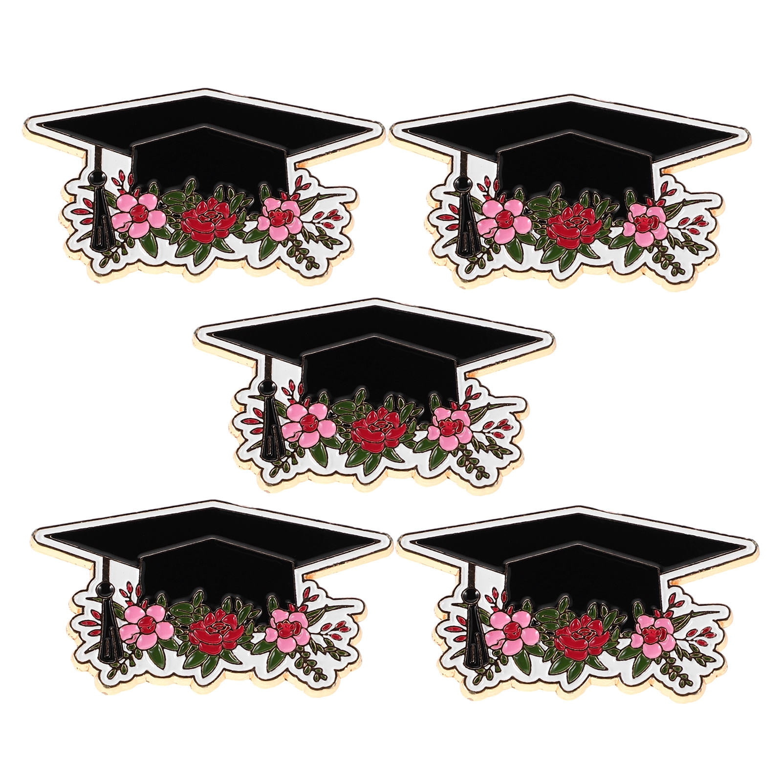 LOLIPPYY 5Pcs Graduation Cap Brooch Pins, Elegant Metal Accessories ...