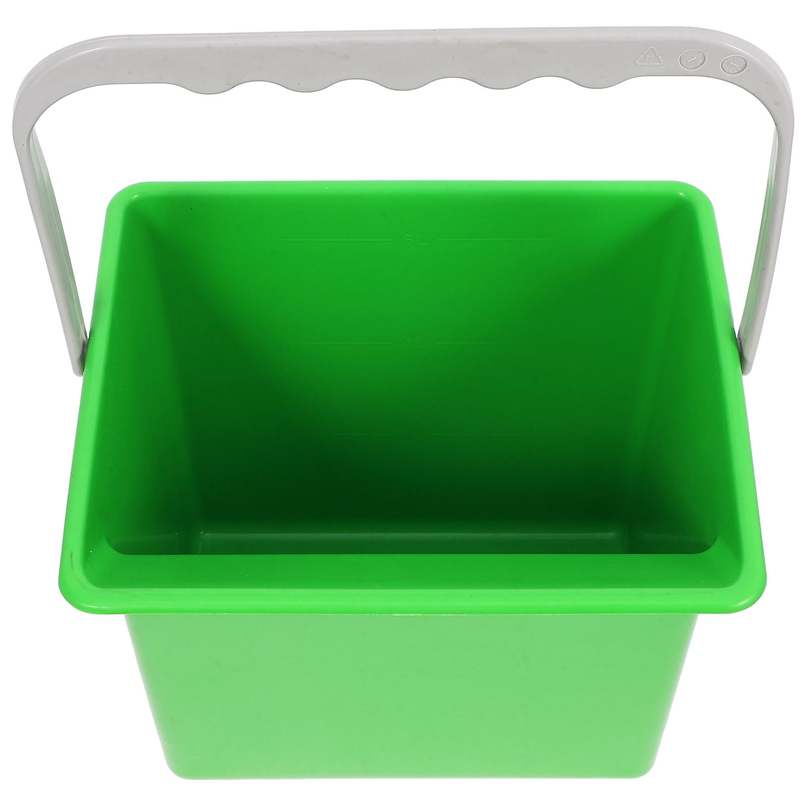 LOLIPPYY Green Plastic Bucket for Car Trash Can with Handle and ...