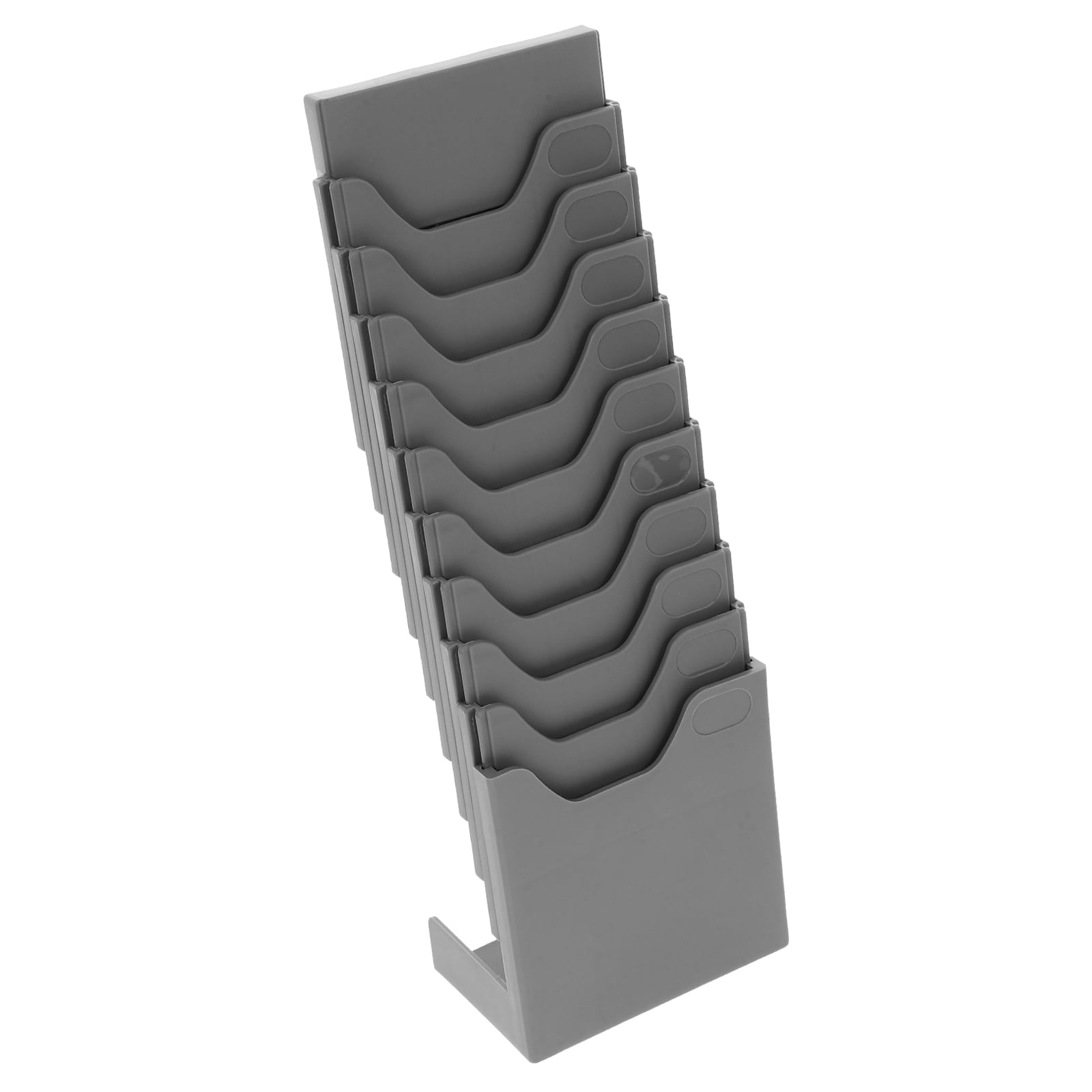 LOLIPPYY Grey Plastic Time Card Holder Organizer Rack, PP Material for ...