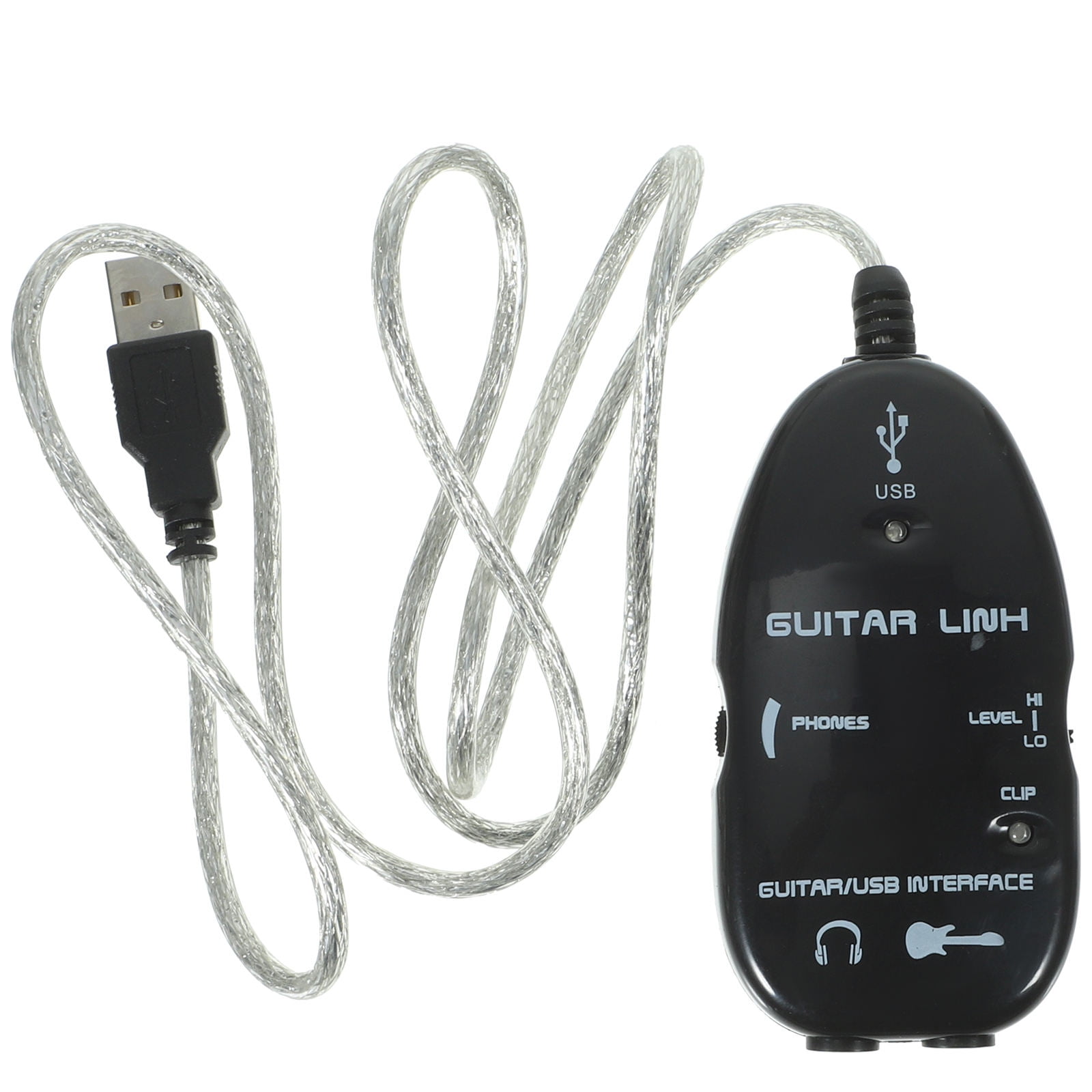 LOLIPPYY Black Plastic USB Guitar Cable Converter for Outdoor Use, 1 ...
