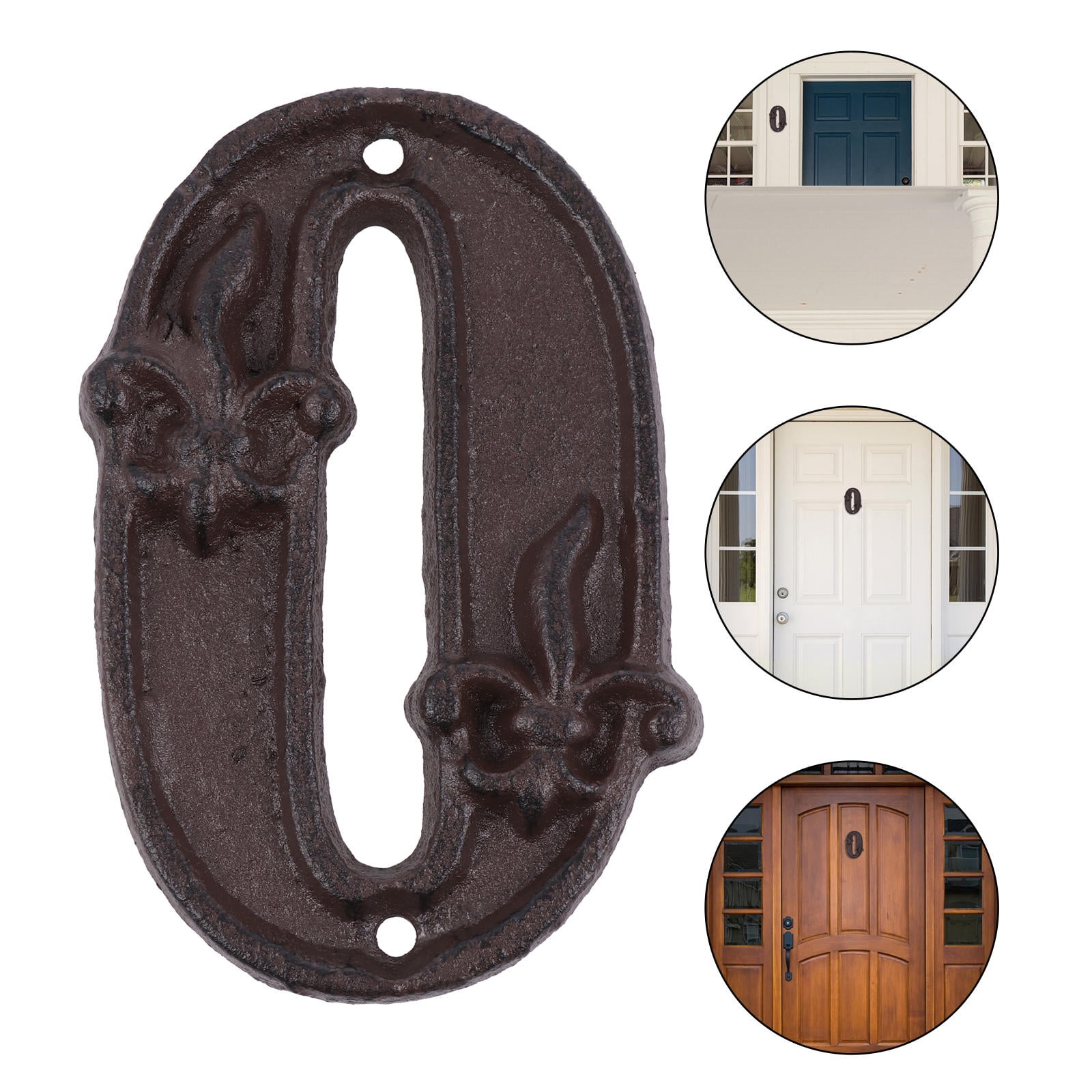 LOLIPPYY Hammered Cast Iron Door Number Black for Indoor Room Signs and ...