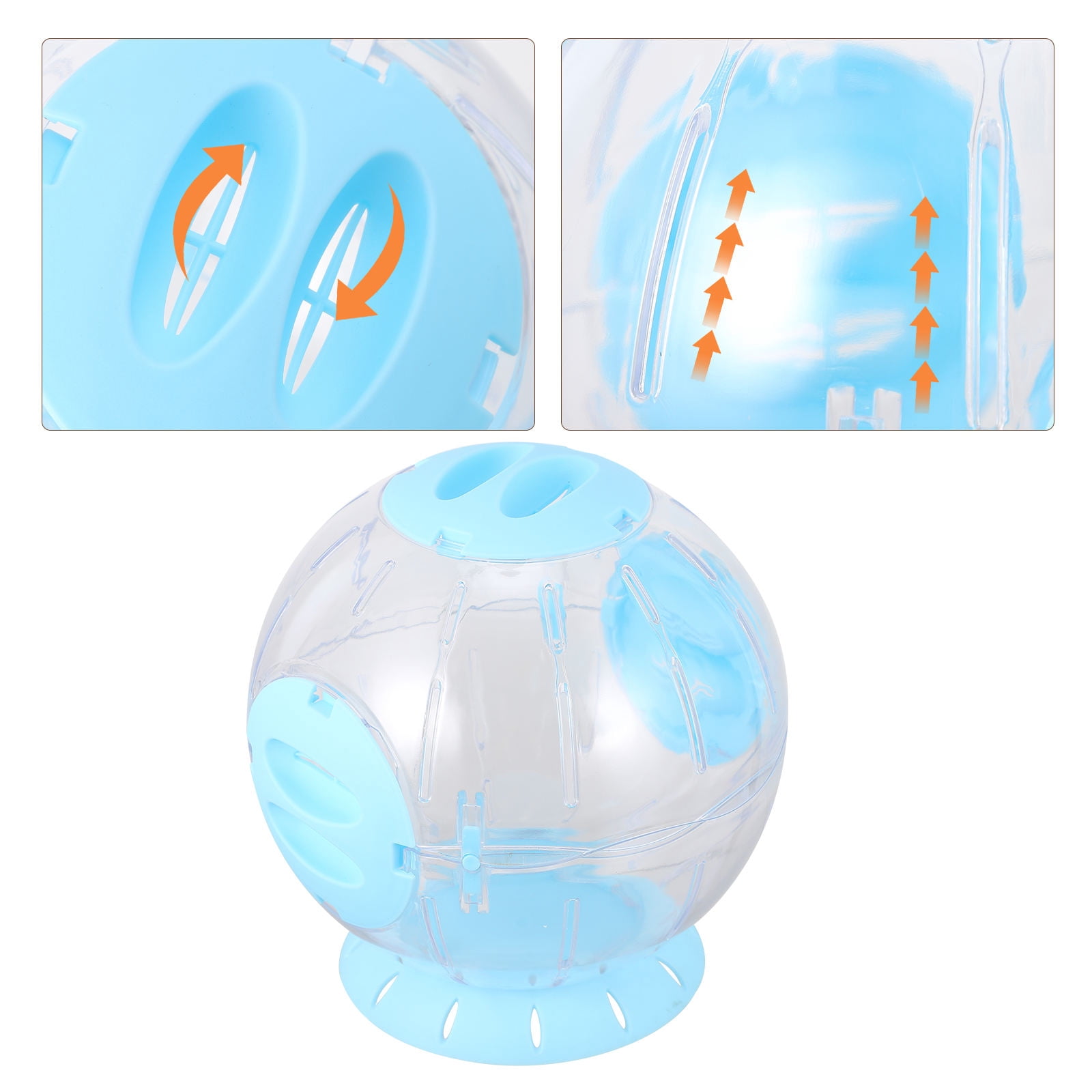 LOLIPPYY Hamster Rolling Running Wheel for Indoor Play Blue Plastic ...